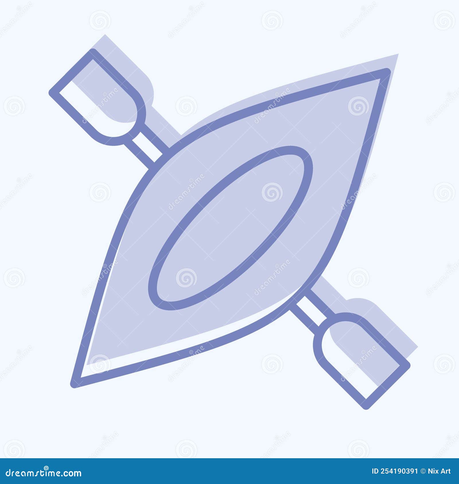 Icon Canoe. Suitable for Summer Symbol. Two Tone Style. Simple Design ...