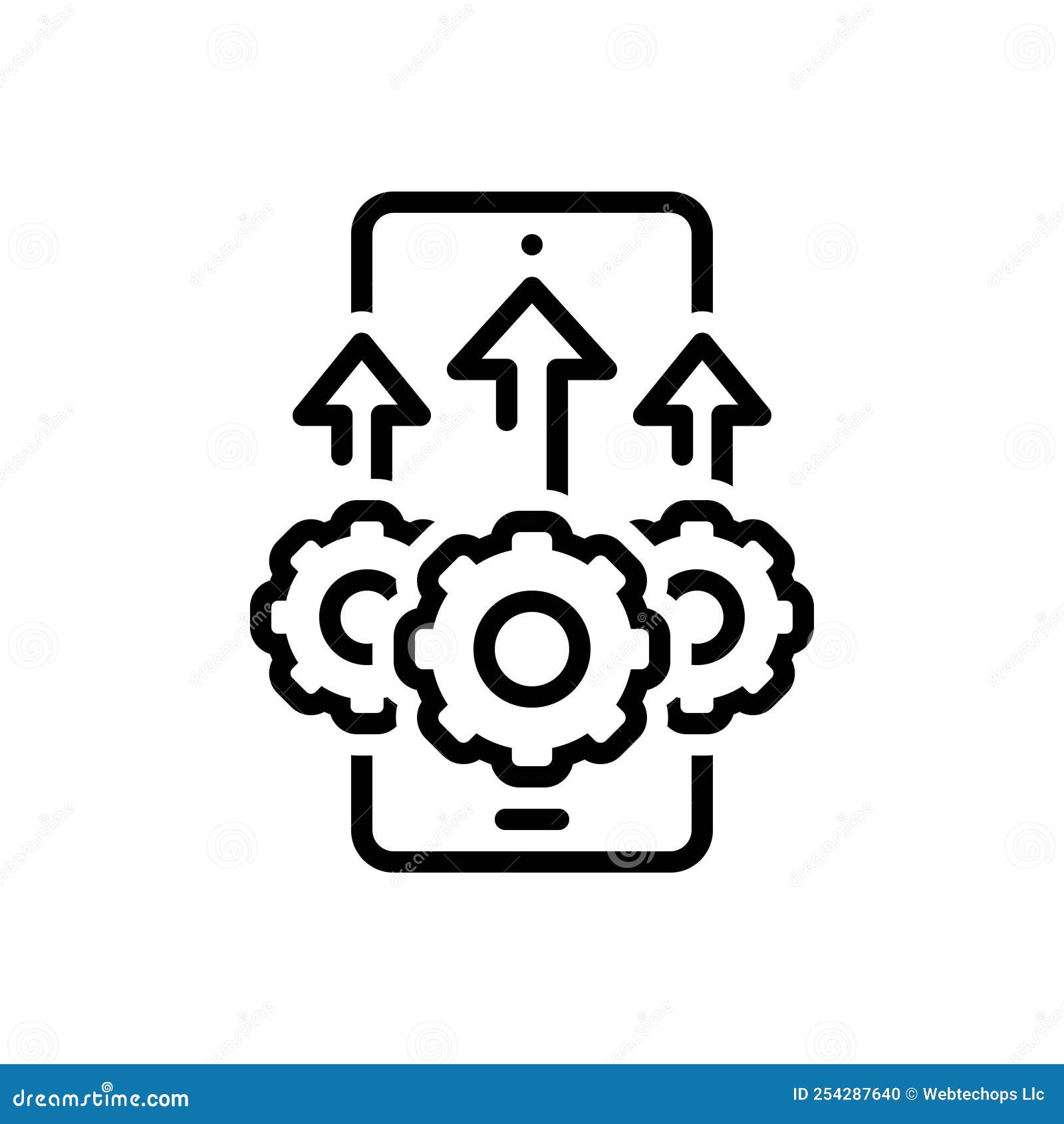 Black Line Icon for Capacity, Quantity and Space Stock Vector ...