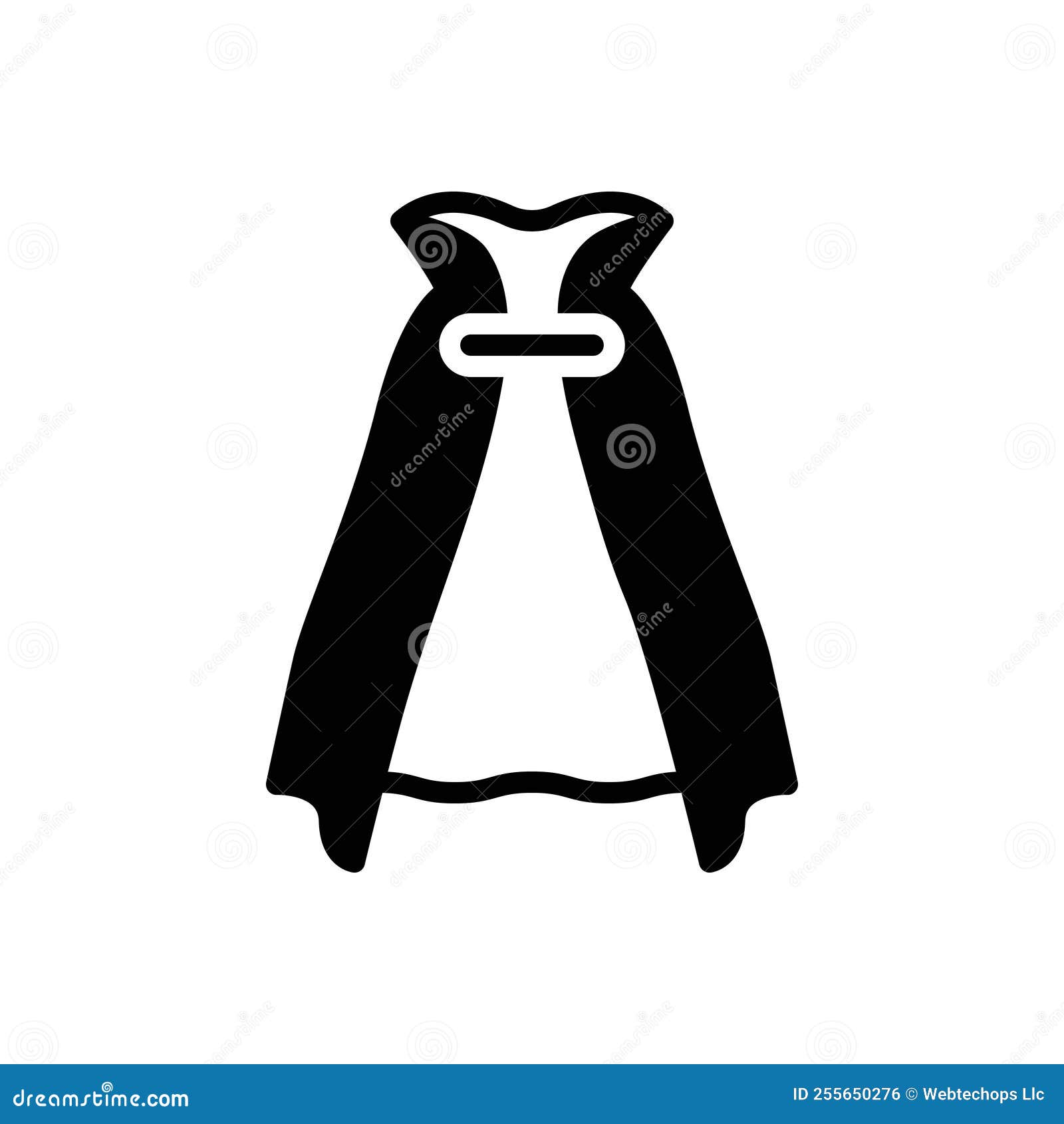 Black Solid Icon for Cape, Super Hero and Clothes Stock Vector ...