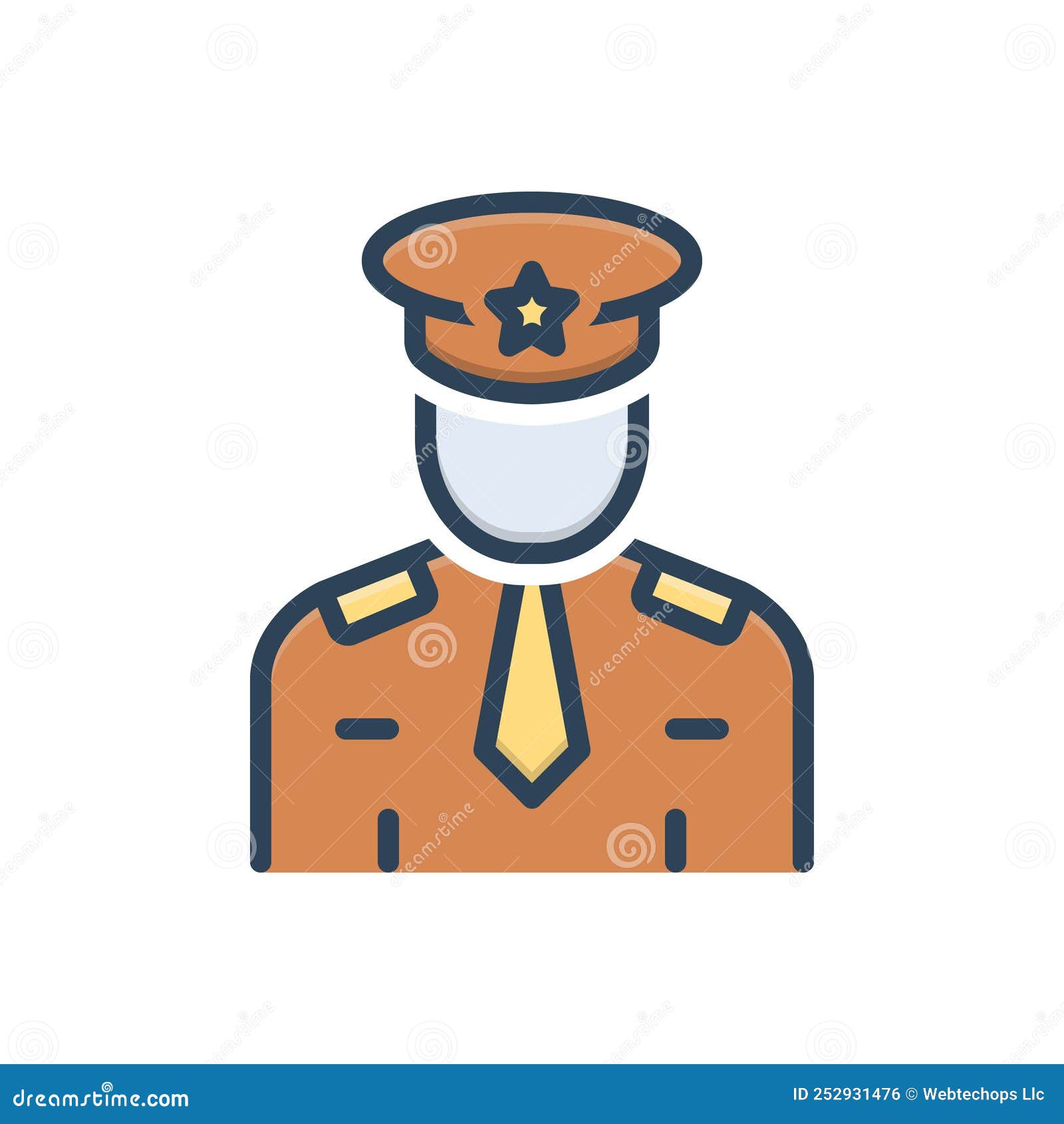 Color Illustration Icon for Captain, Skipper and Master Stock Vector ...