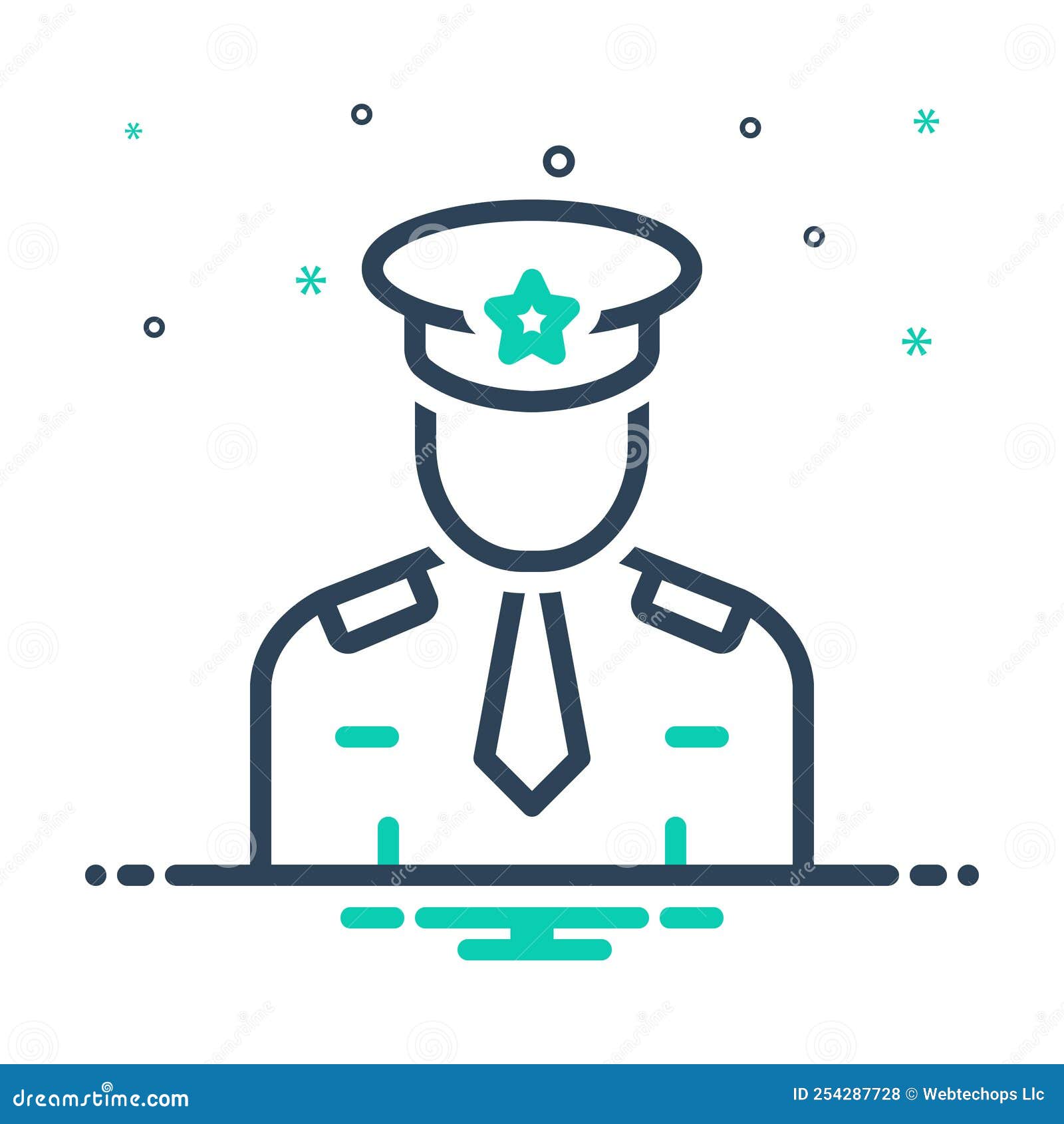 Mix Icon for Captain, Skipper and Master Stock Vector - Illustration of ...