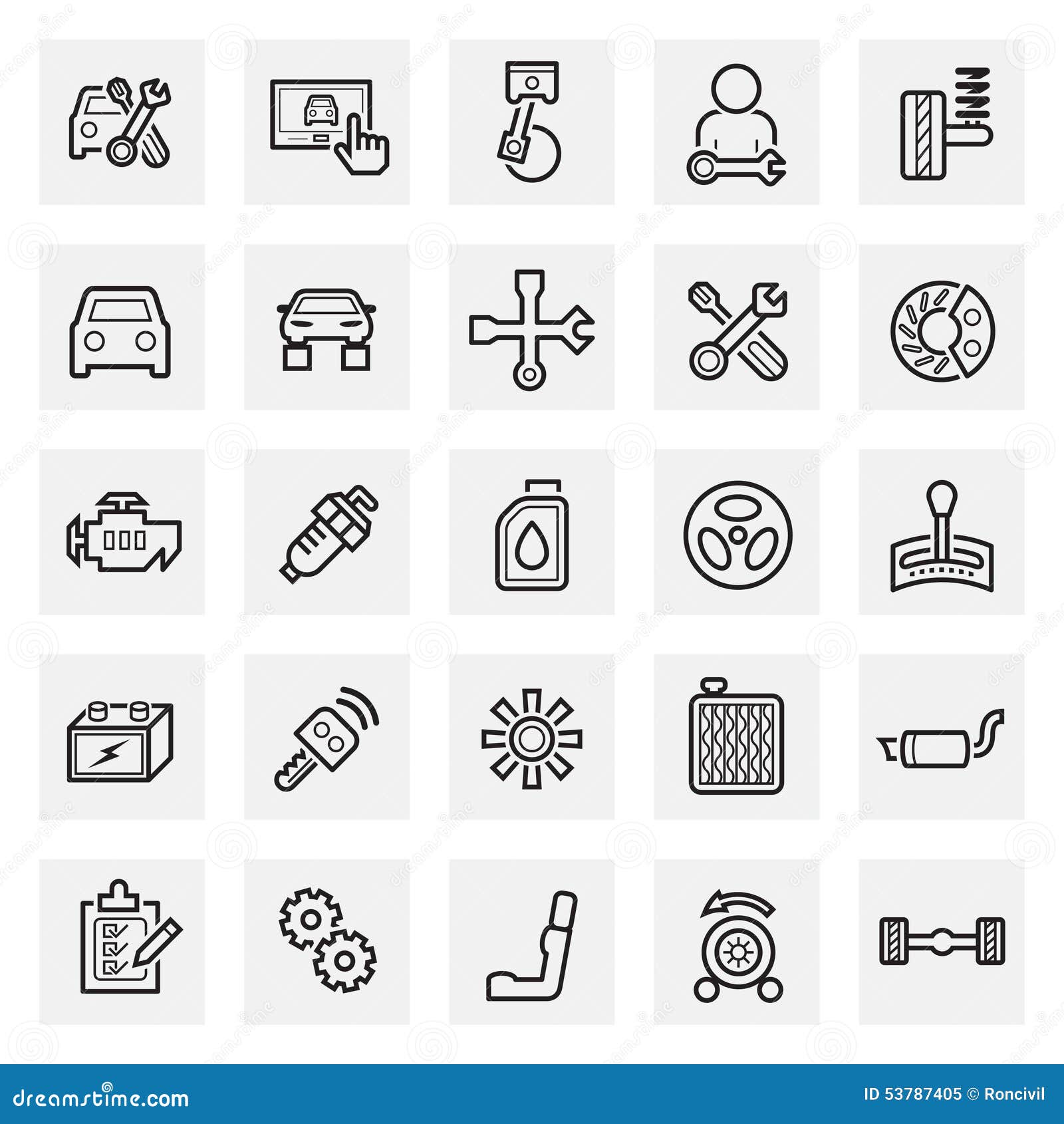 Icon stock vector. Illustration of auto, icon, icons - 53787405