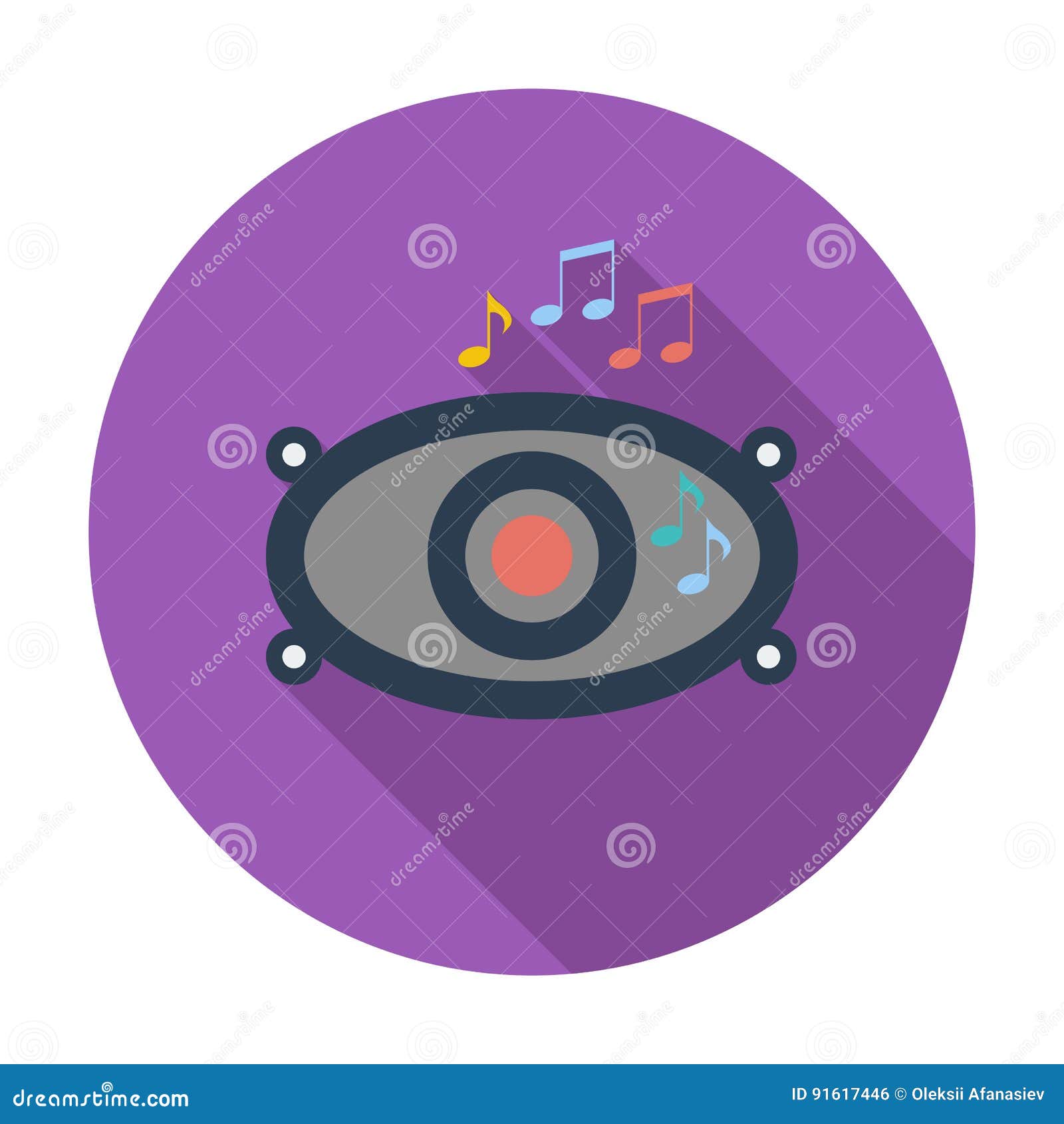 Icon of car speakers. stock vector. Illustration of sign - 91617446