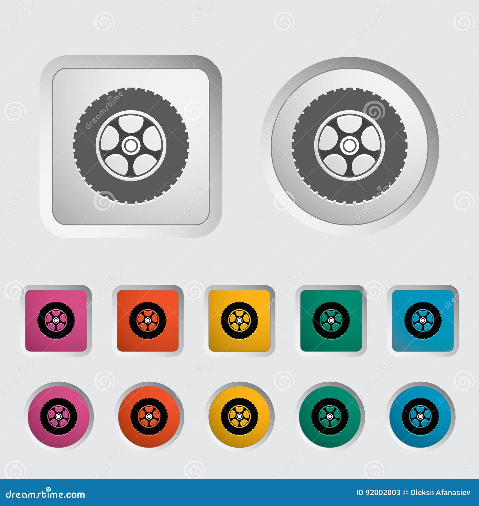 Icon car wheel. stock vector. Illustration of road, tire - 92002003