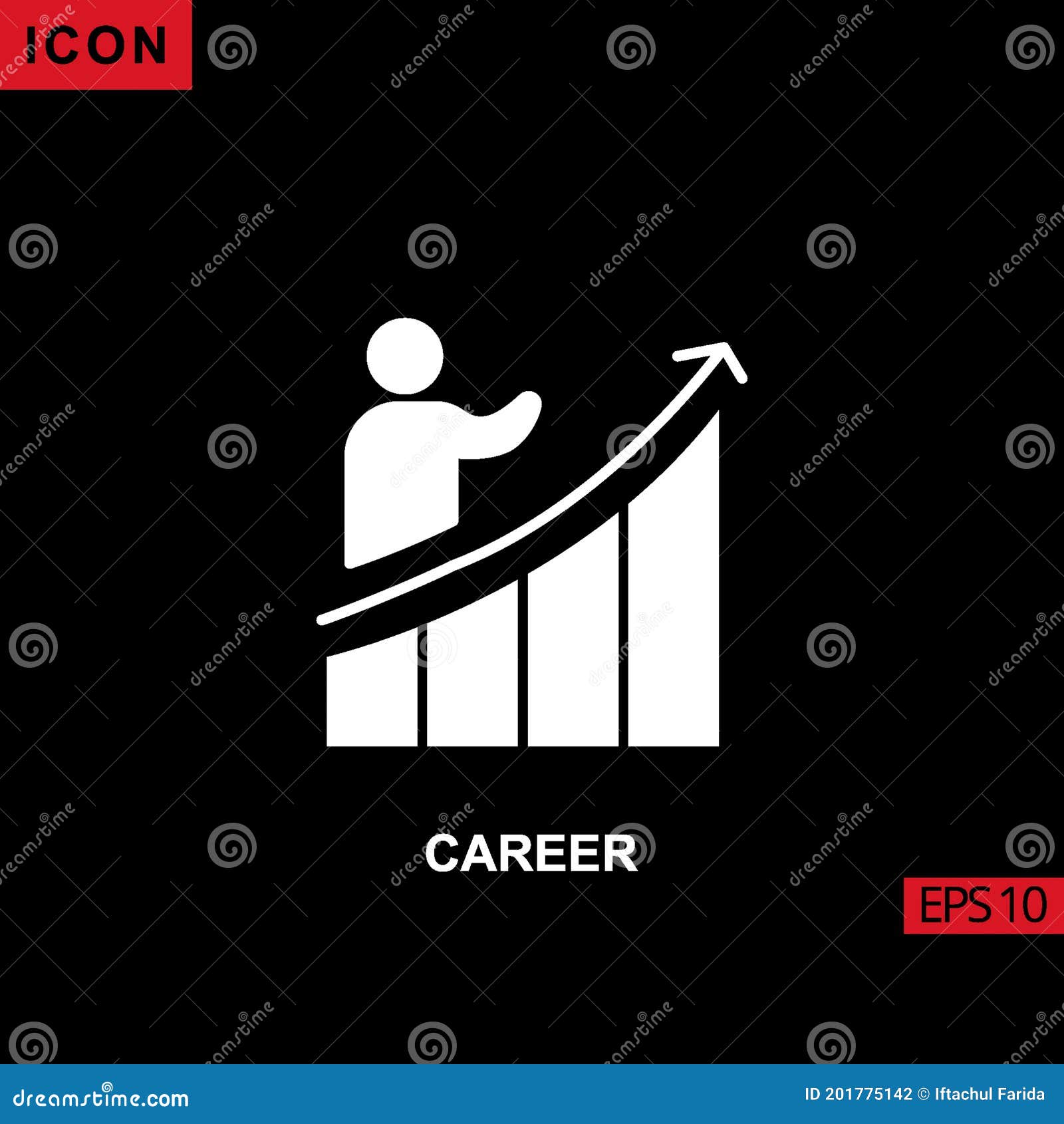 Icon Career. Glyph, Flat or Filled Vector Icon Symbol Sign Collection ...