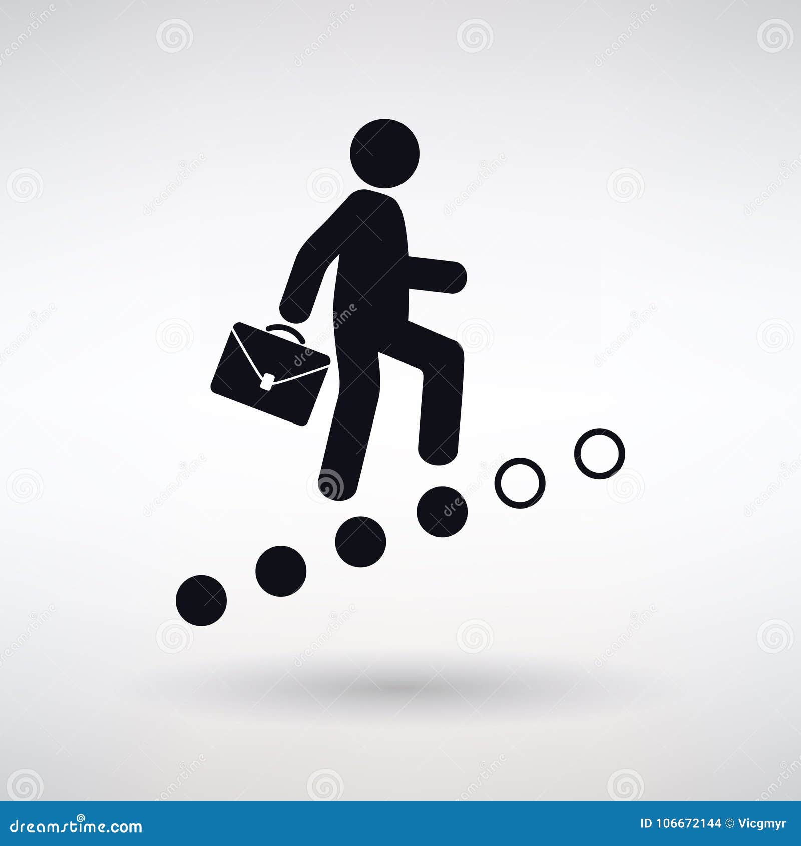 Icon Career Ladder stock vector. Illustration of person - 106672144