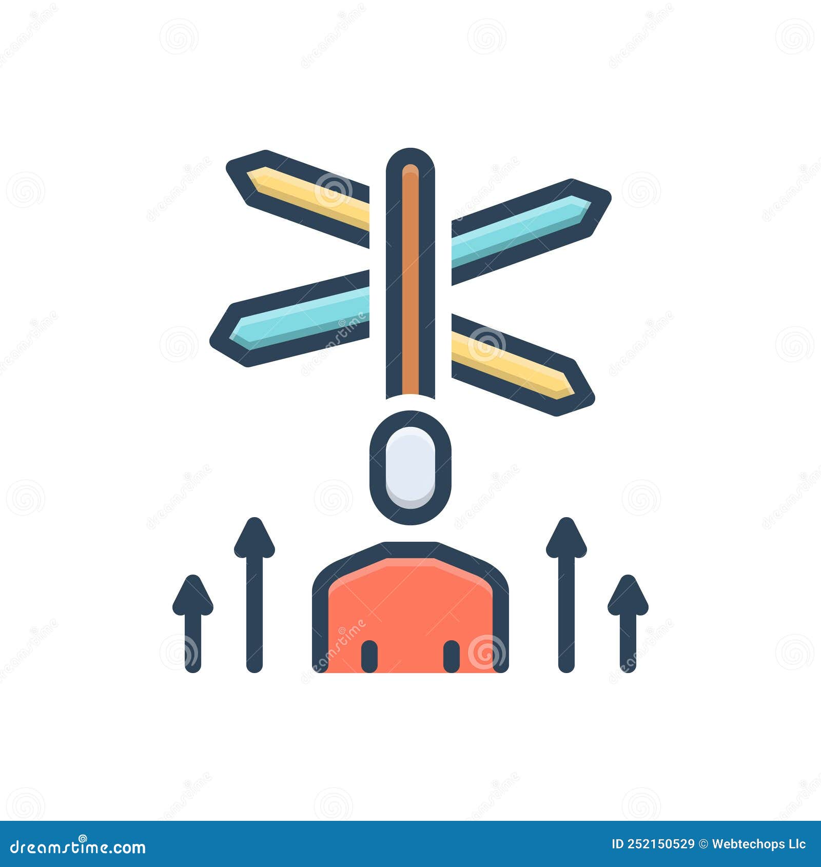 Color Illustration Icon for Careers, Path and Way Stock Vector ...