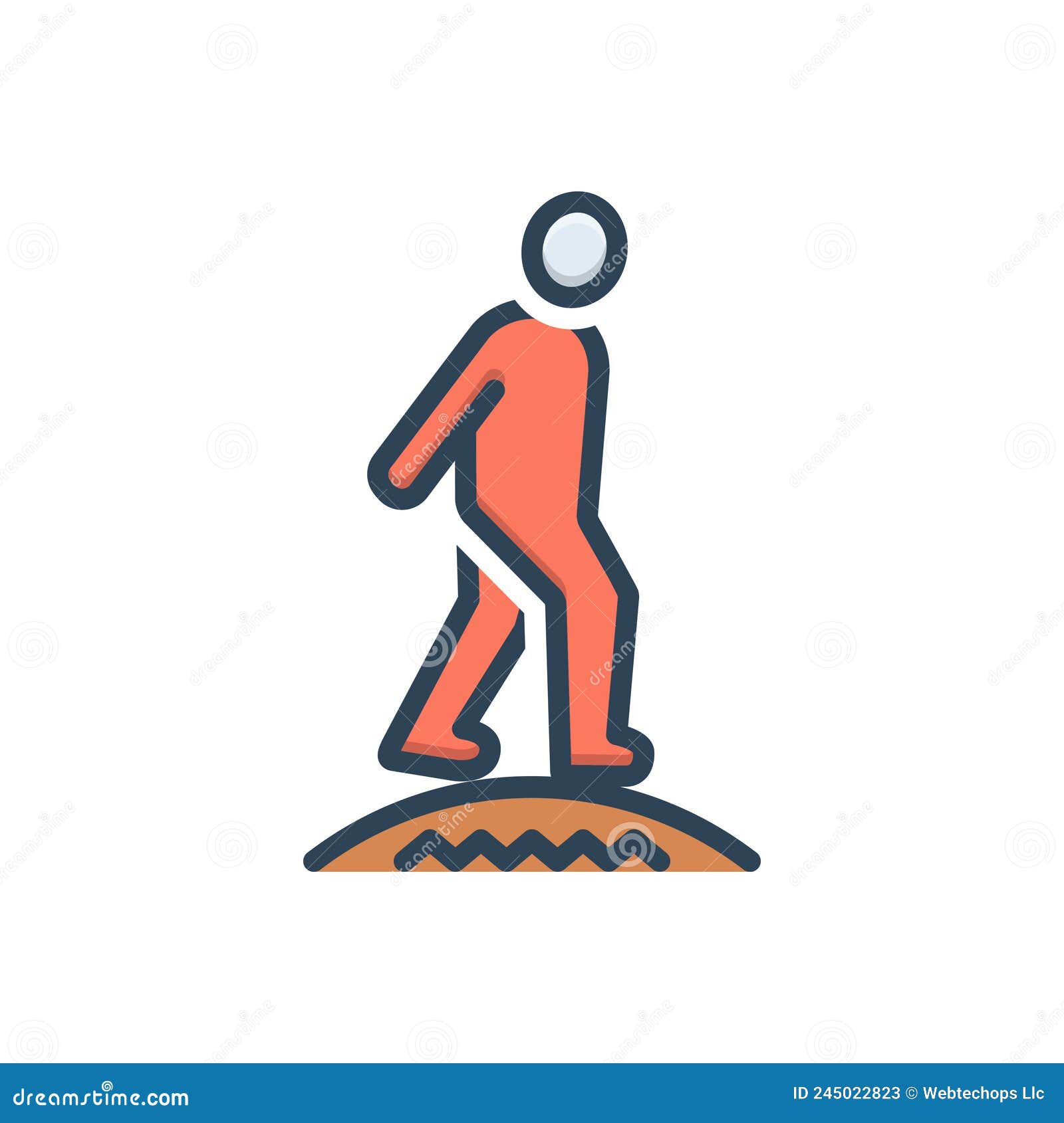 Color Illustration Icon for Carefully, Thoughtfully and Warily Stock ...