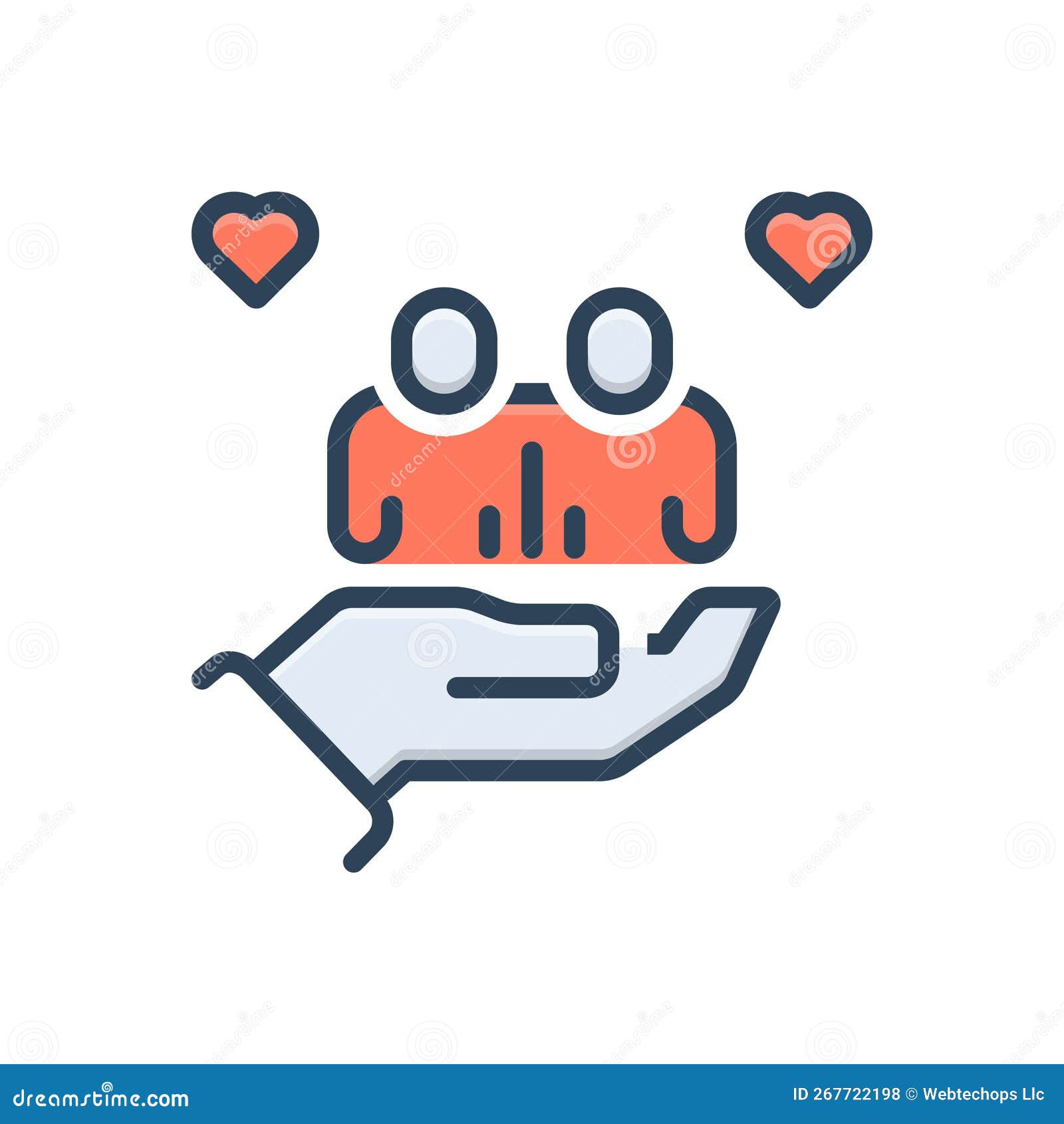 Color Illustration Icon for Caring, Friendly and Sympathetic Stock ...