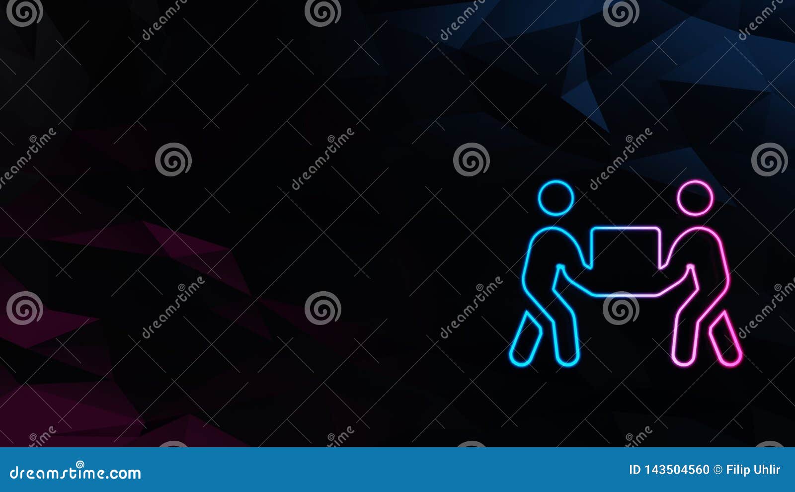 Neon People Portraits Cartoon Vector | CartoonDealer.com #61982263