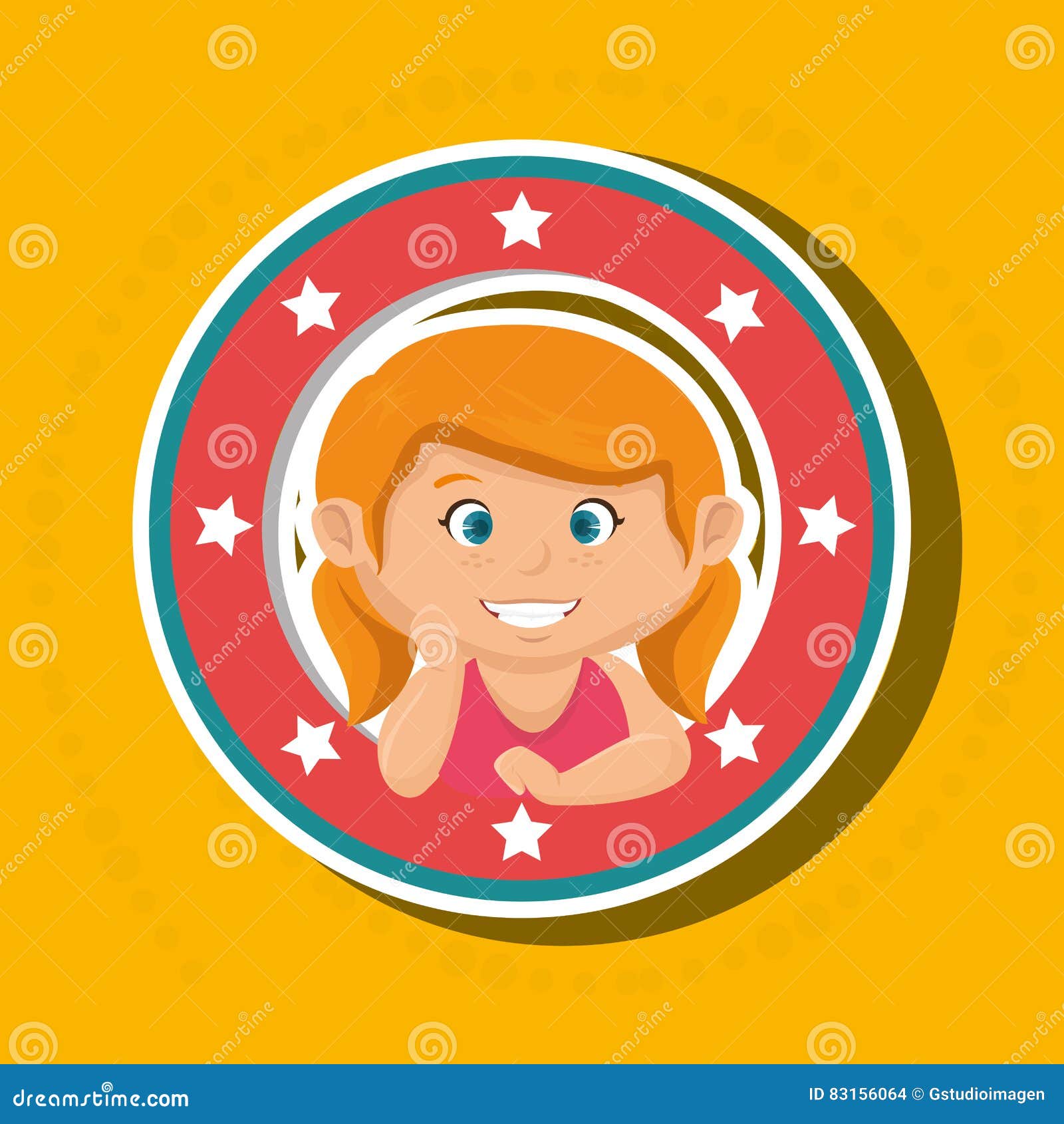 Icon cartoon child happy stock illustration. Illustration of look ...