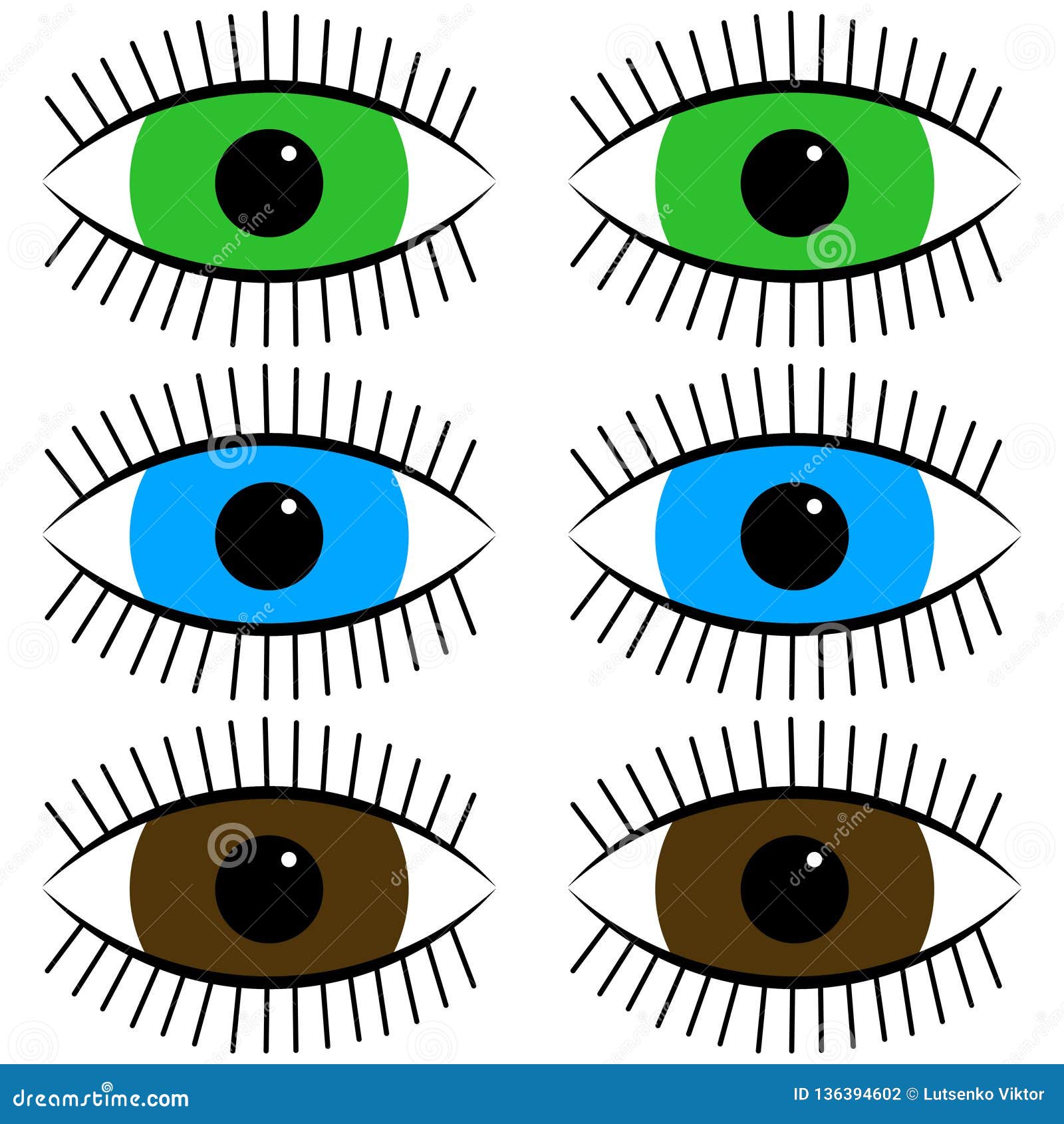 Fun icon cartoon eyes stock illustration. Illustration of white - 136394602