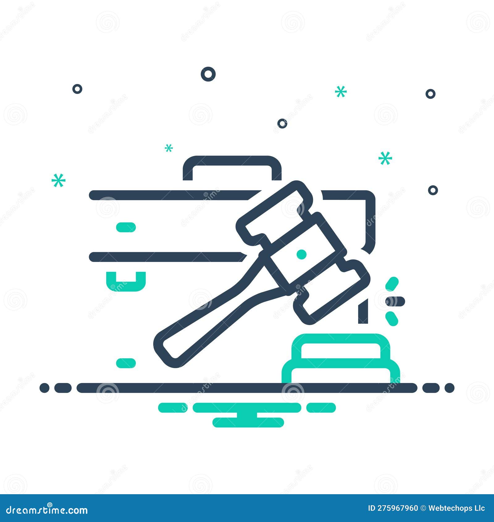 Mix Icon for Case, Justice and Judgment Stock Vector - Illustration of ...