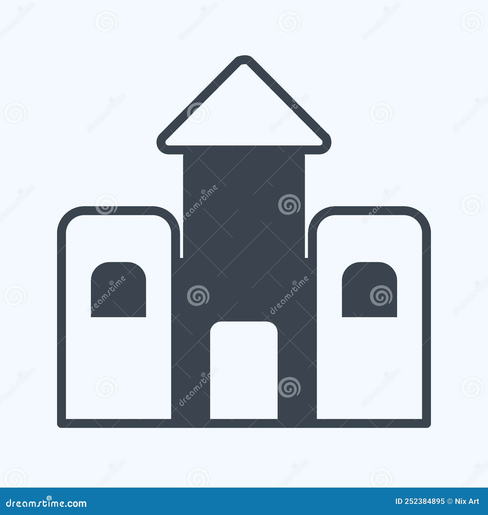 Icon Castle. Suitable for Toy Symbol. Glyph Style. Simple Design ...