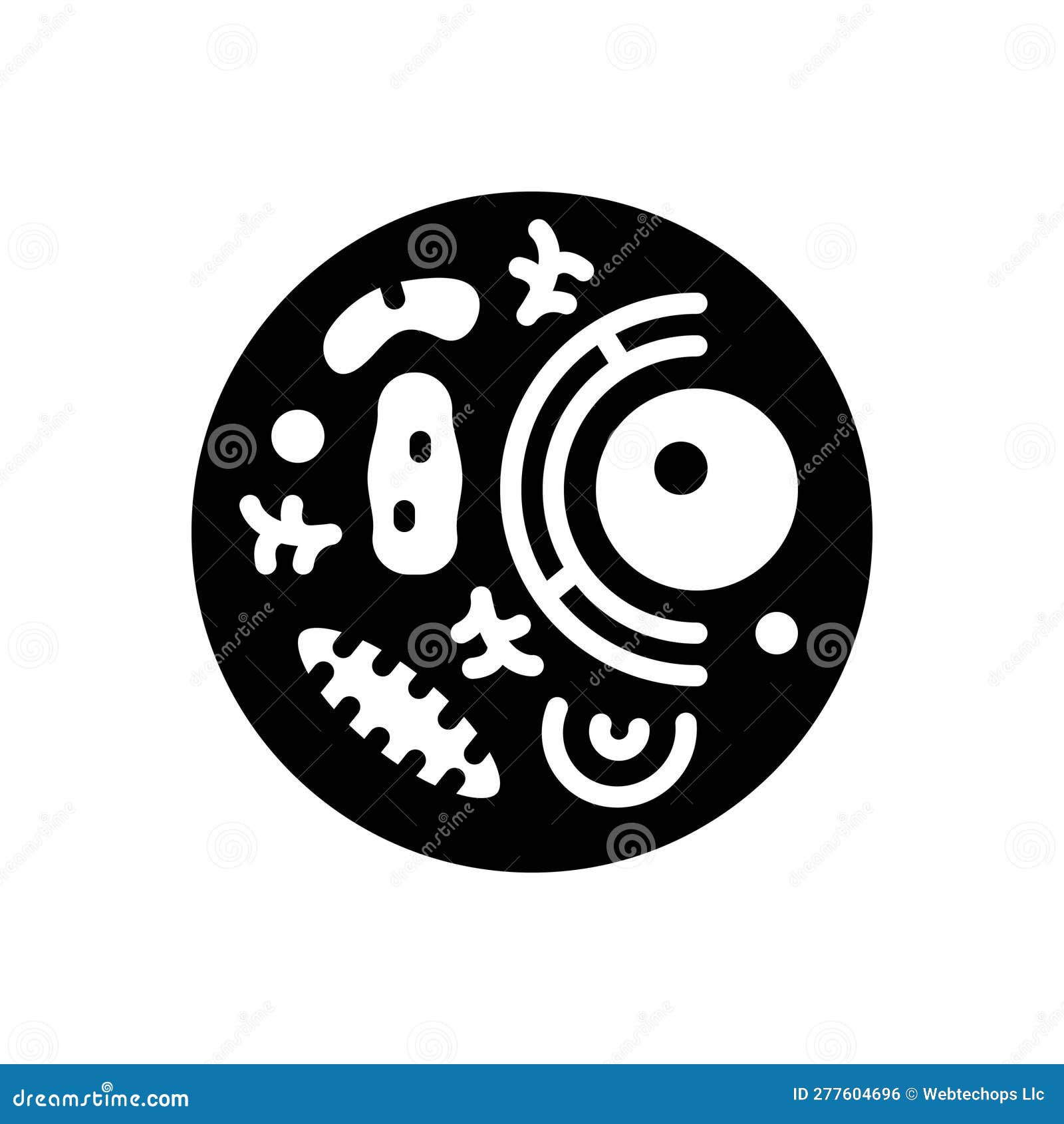 Black Solid Icon for Cell, Germ and Medical Stock Vector - Illustration ...