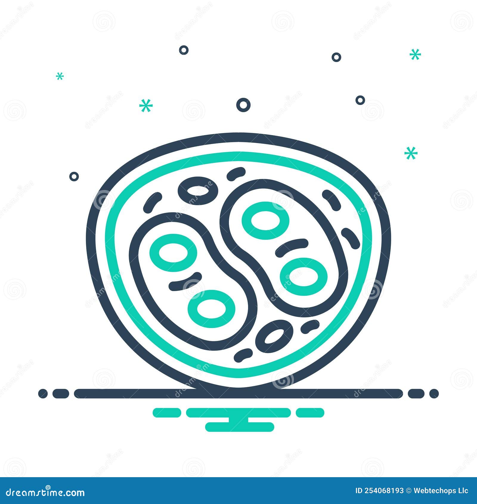 Mix Icon for Cells, Human Cell and Biology Stock Illustration ...