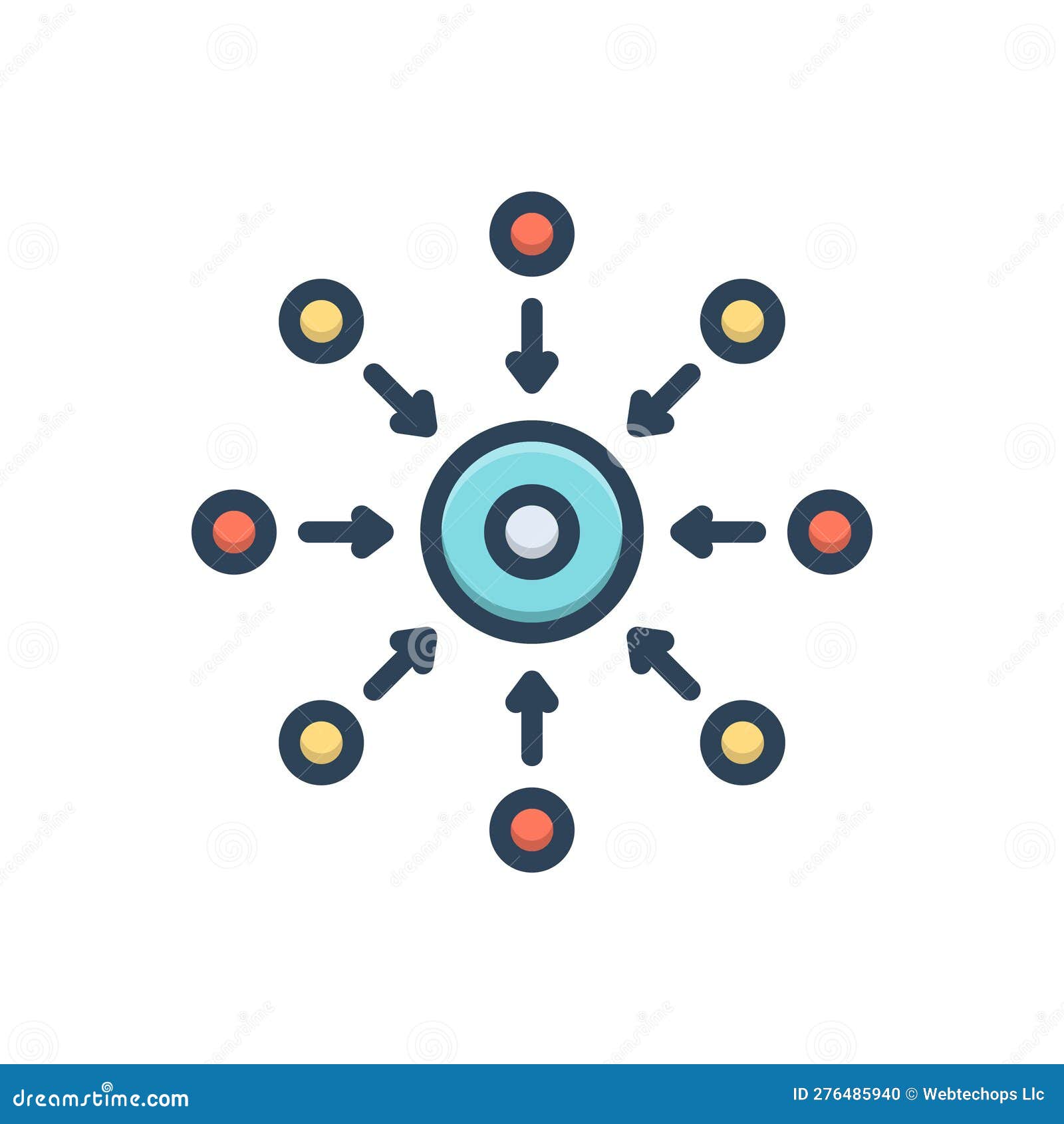 Color Illustration Icon for Central, Pivotal and Network Stock ...