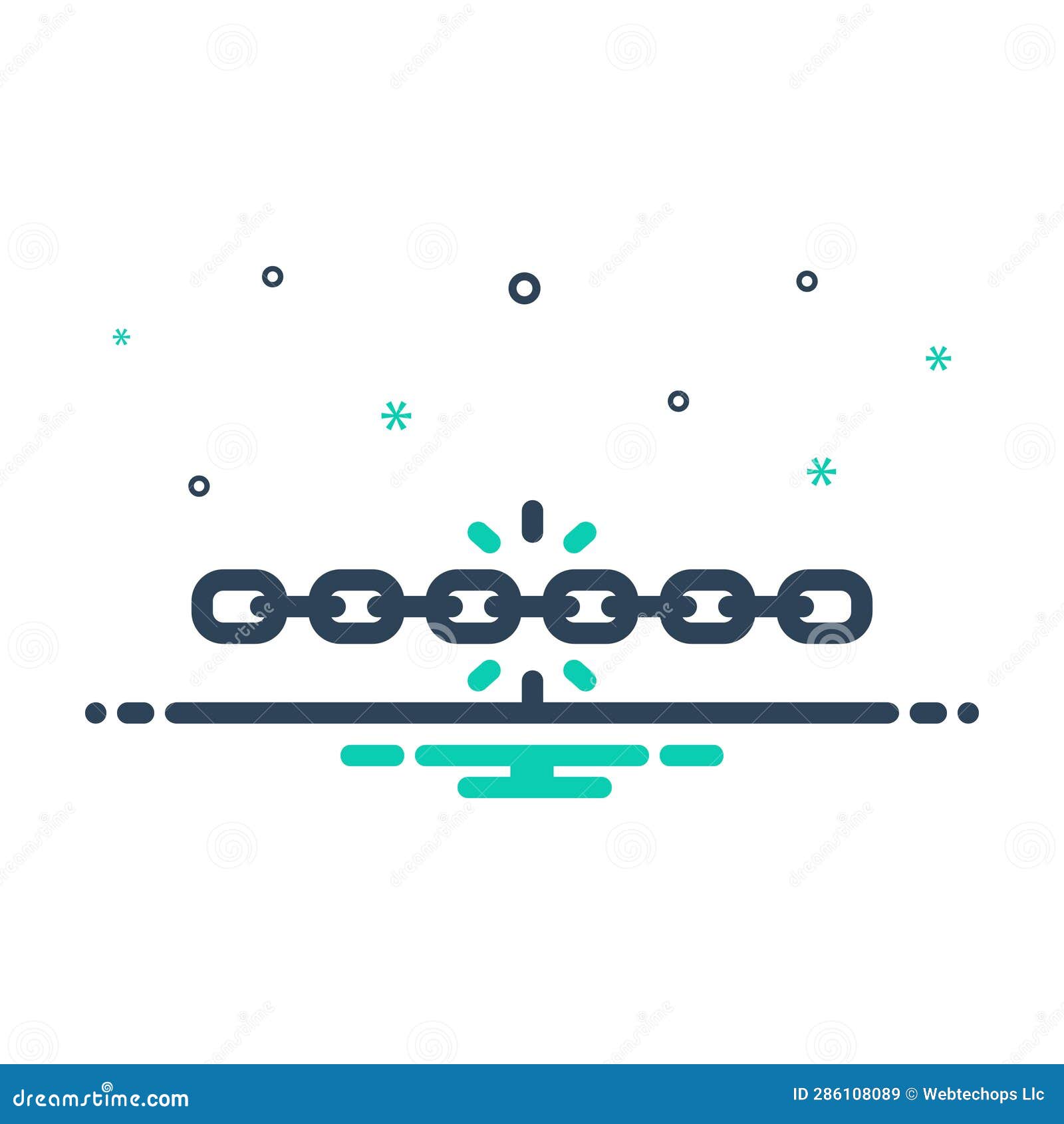 Mix Icon for Chain, Link and Attach Stock Illustration - Illustration ...