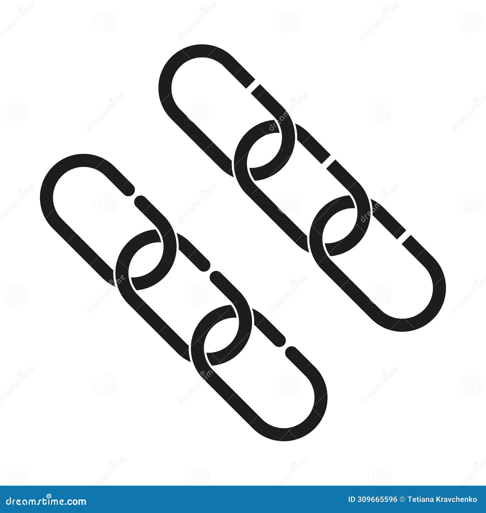 Icon Chain Links. Symbol of Connection. Strong Bond Representation ...