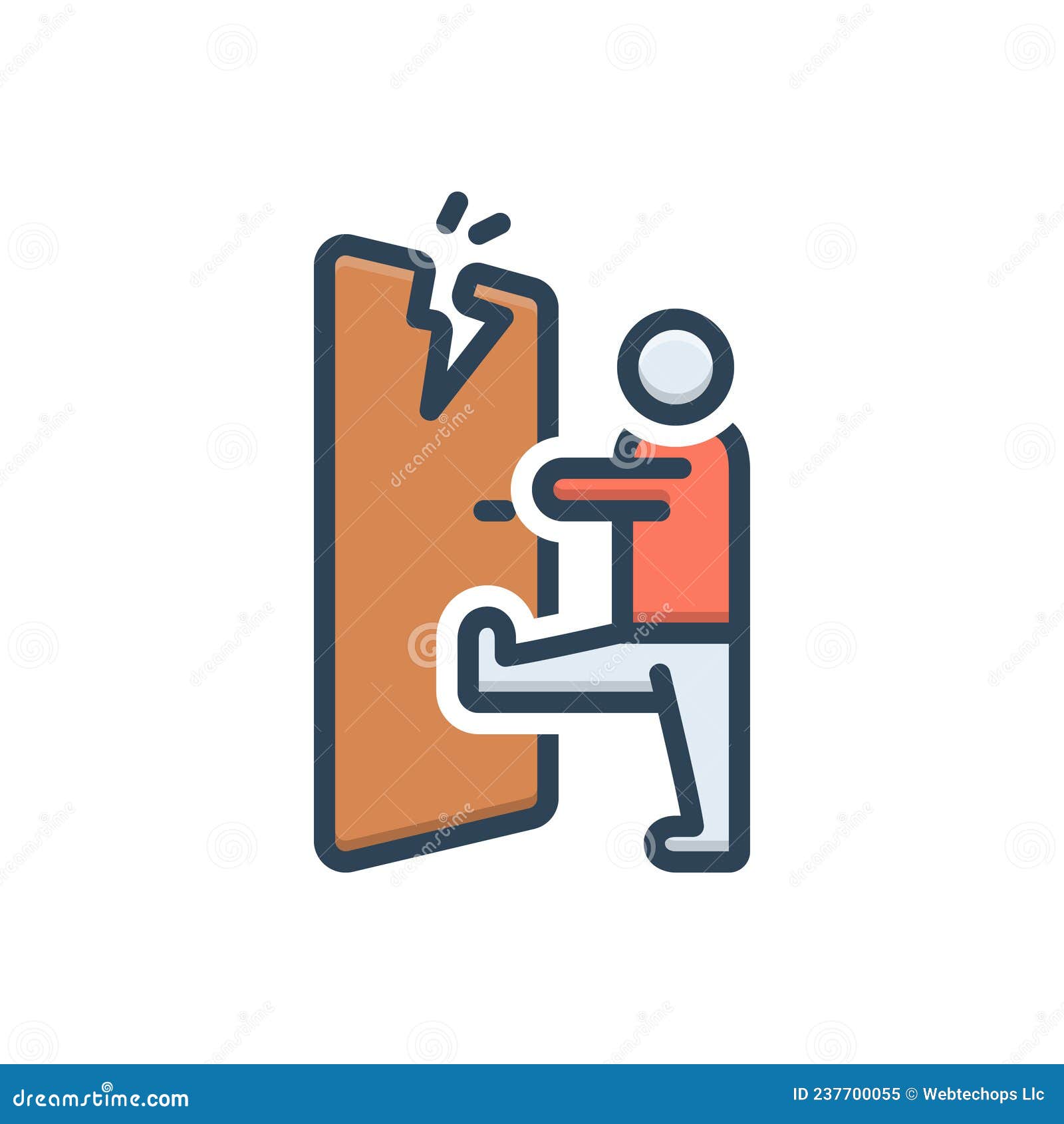 Color Illustration Icon for Challenge, Try and Trial Stock Illustration ...