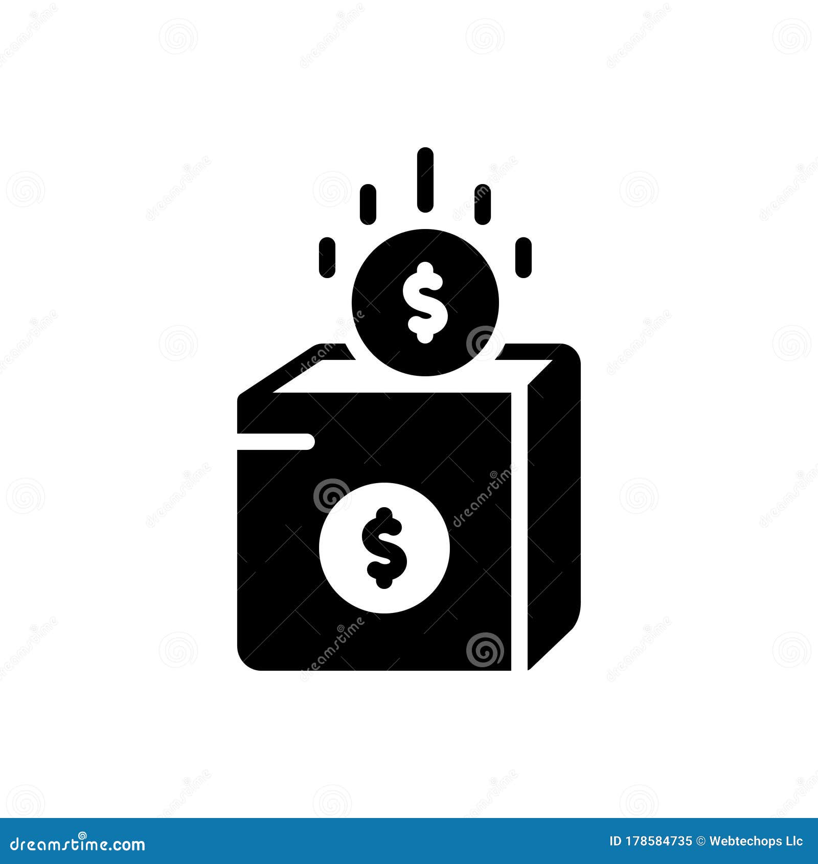 Black Solid Icon for Charity, Contributions and Helpful Stock Vector ...
