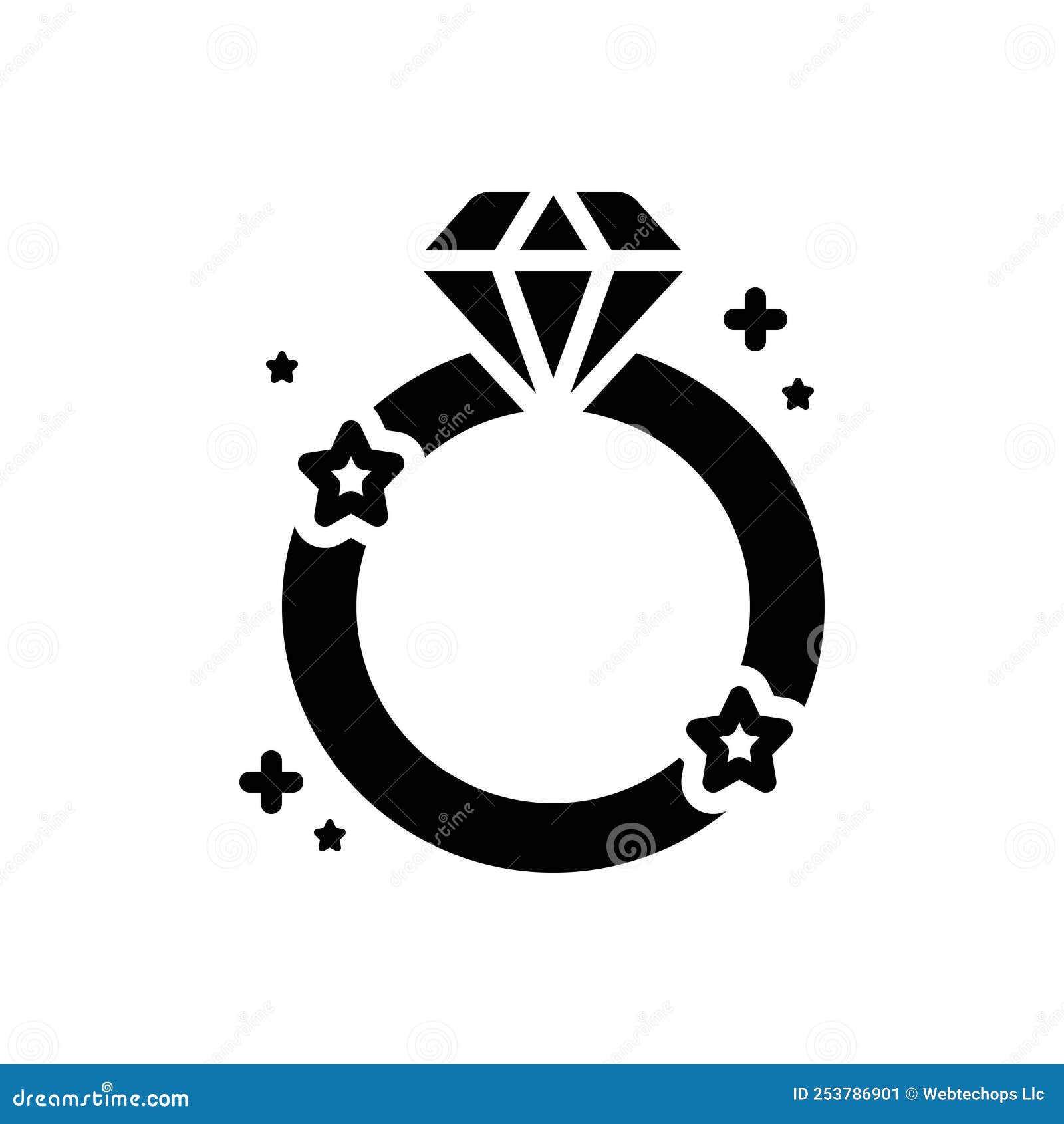 Black Solid Icon for Charm, Beauty and Glmaour Stock Illustration ...