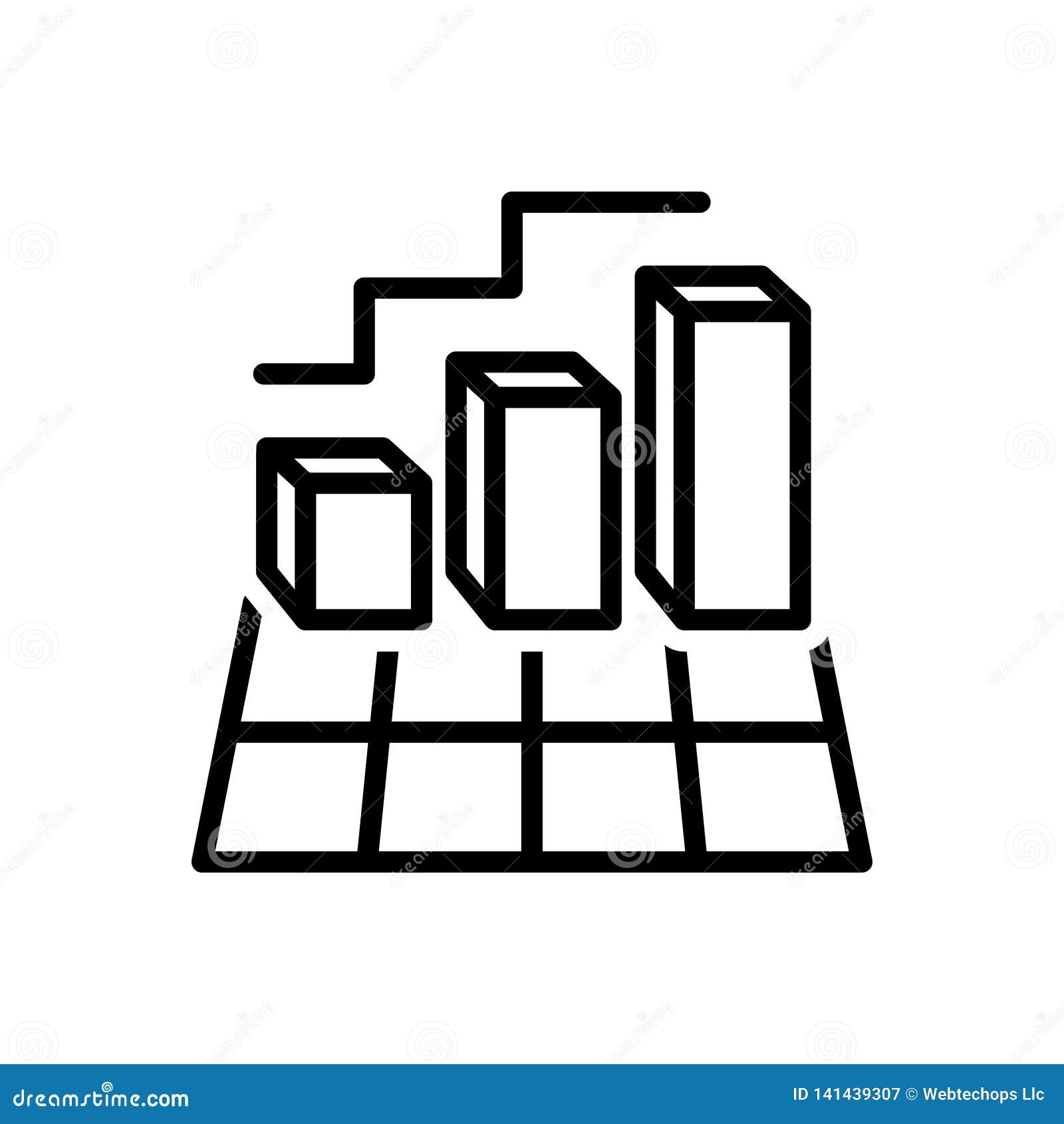 Black Line Icon for Chart, Diagram and User Stock Vector - Illustration ...
