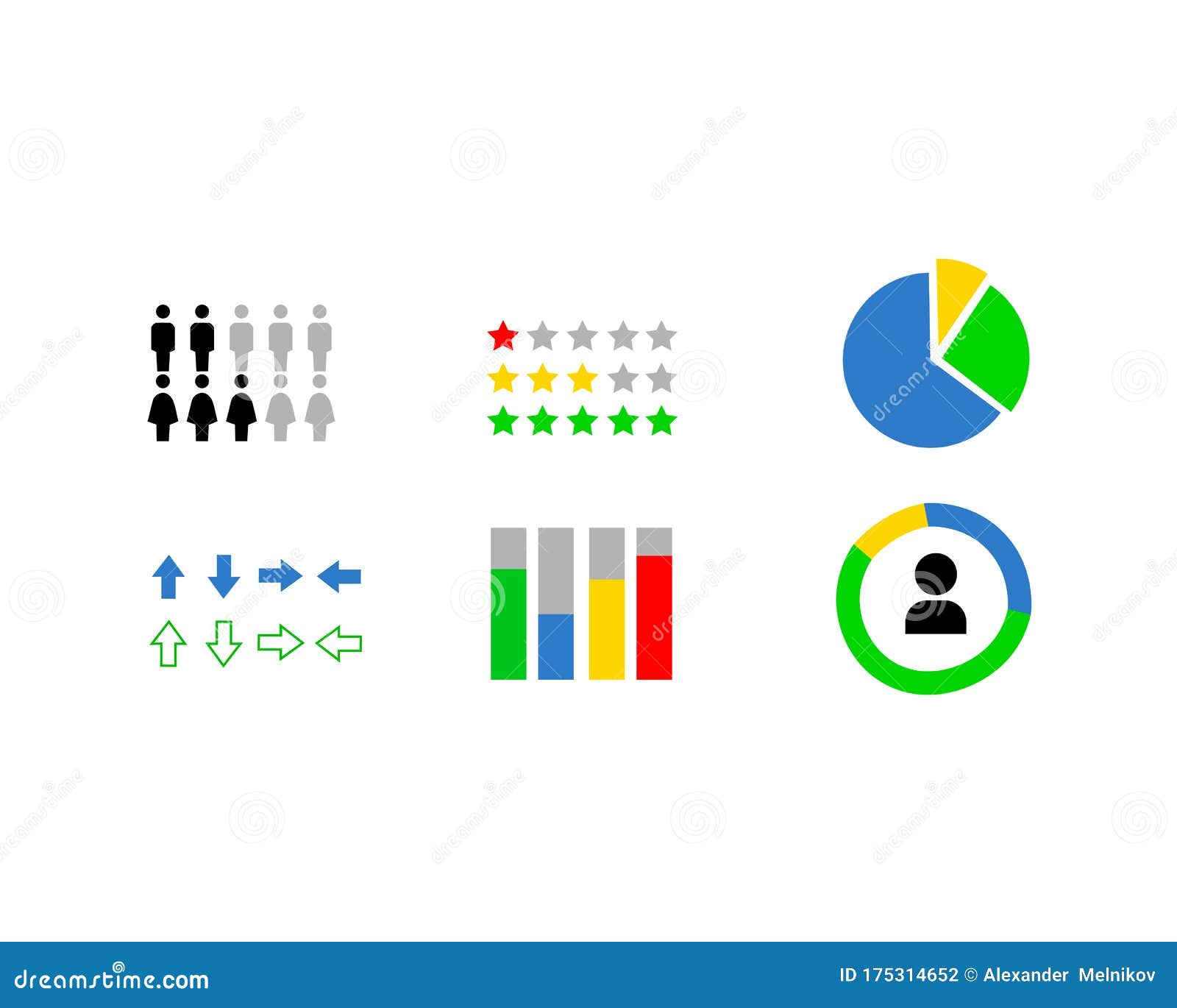 Icon Charts, Graphs, Population Statistics. Vector Illustration Eps 10 ...