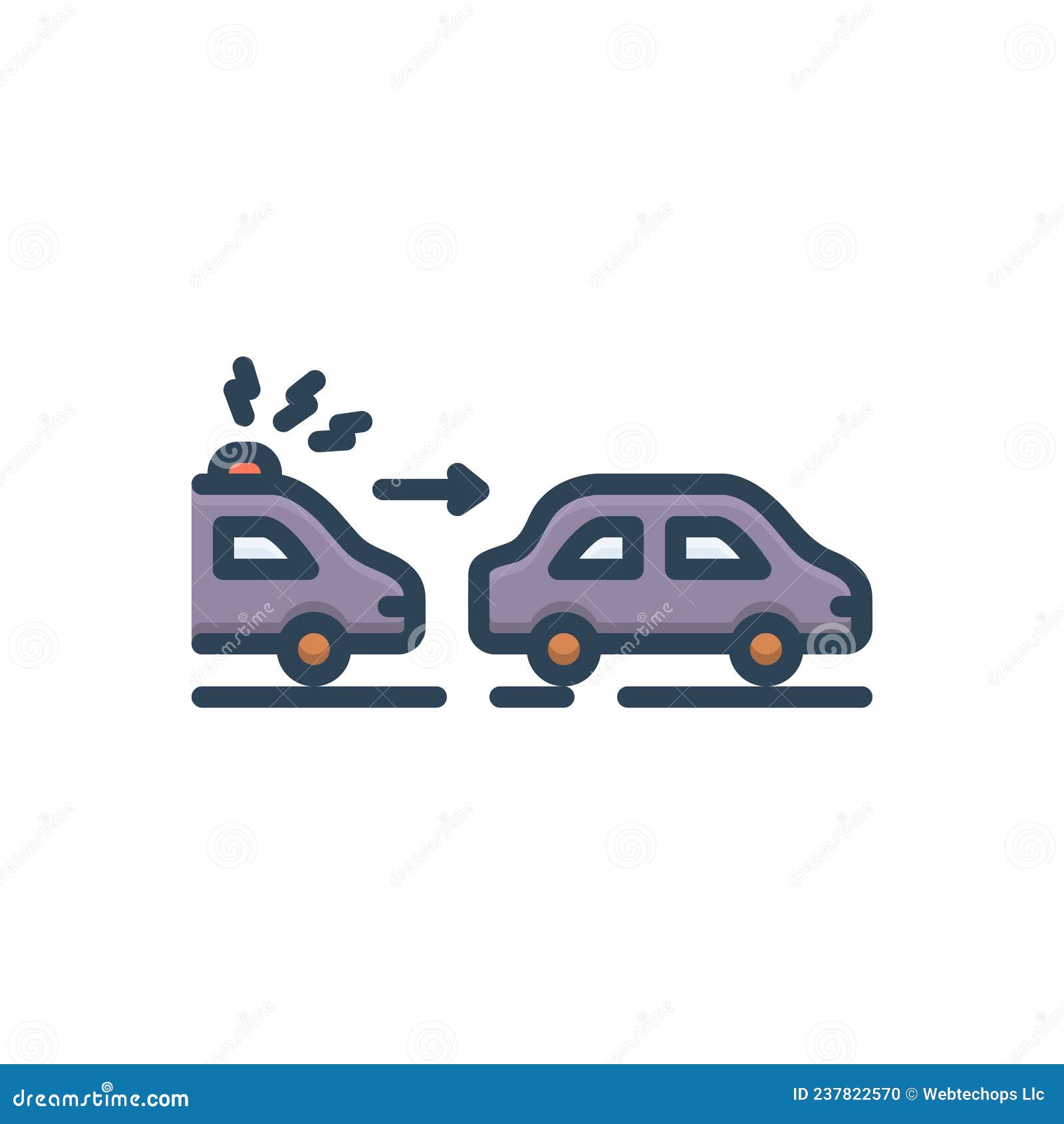 Color Illustration Icon for Chase, Chasing and Follow Stock ...