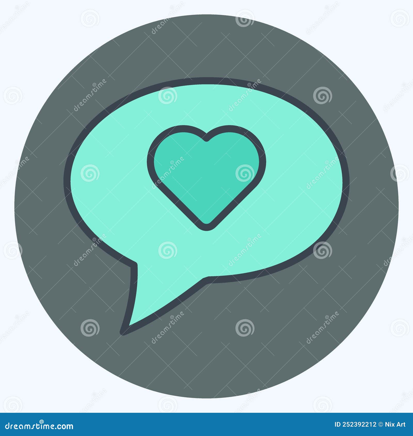 Icon Chat Bubble. Suitable for Wedding Symbol. Color Mate Style. Simple ...