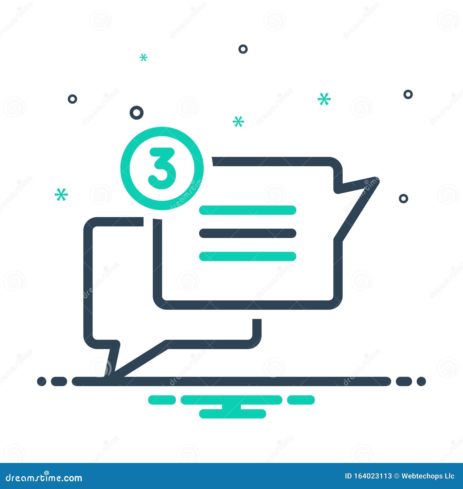 Mix Icon for Chat, Chatter and Conversation Stock Vector - Illustration ...