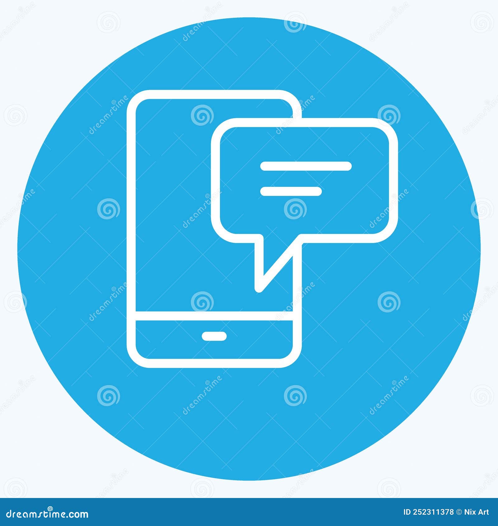 Icon Chat. Suitable for Feedback Symbol. Blue Eyes Style. Simple Design ...