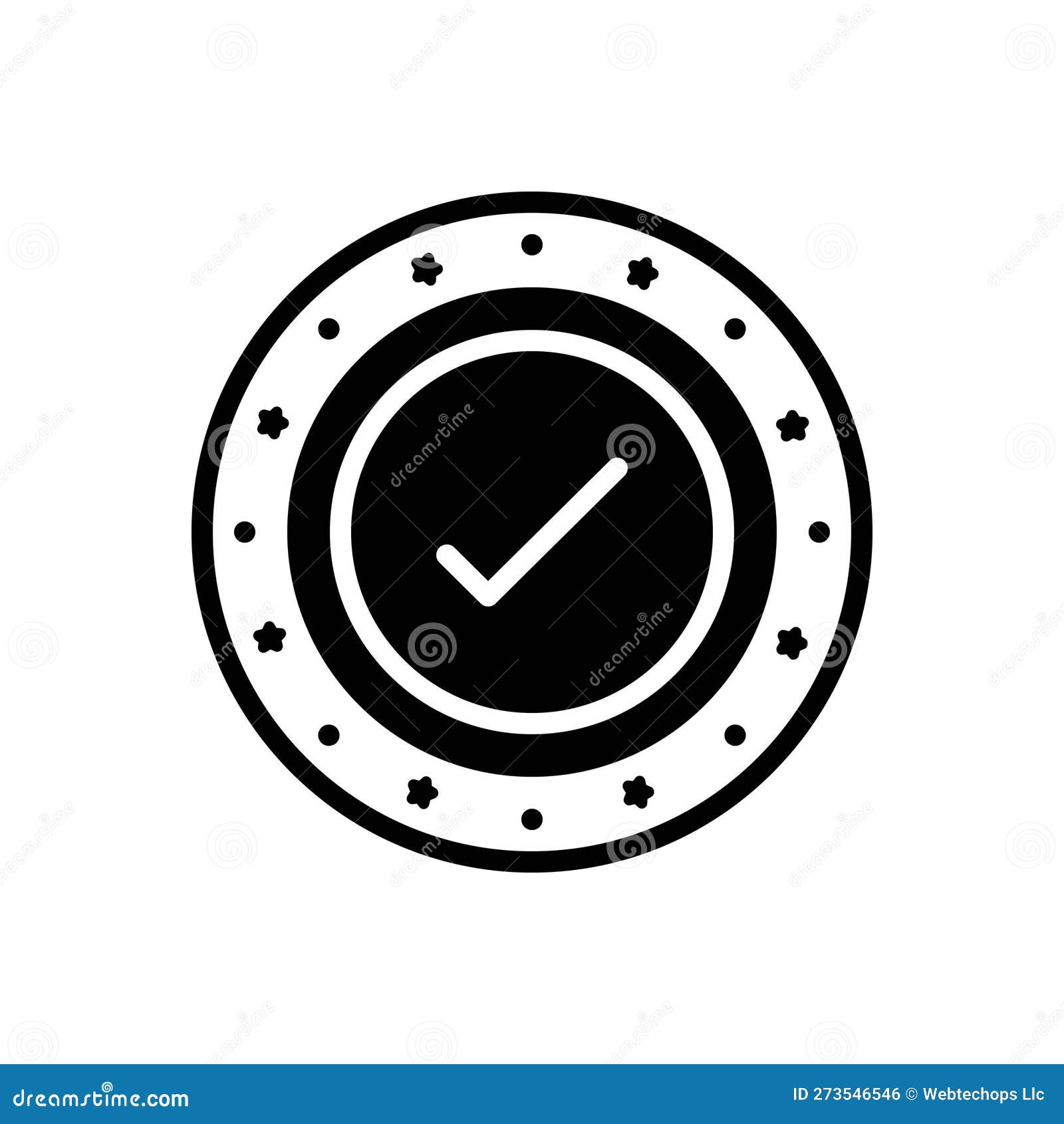 Black Solid Icon for Check, Cheque and Checklist Stock Vector ...