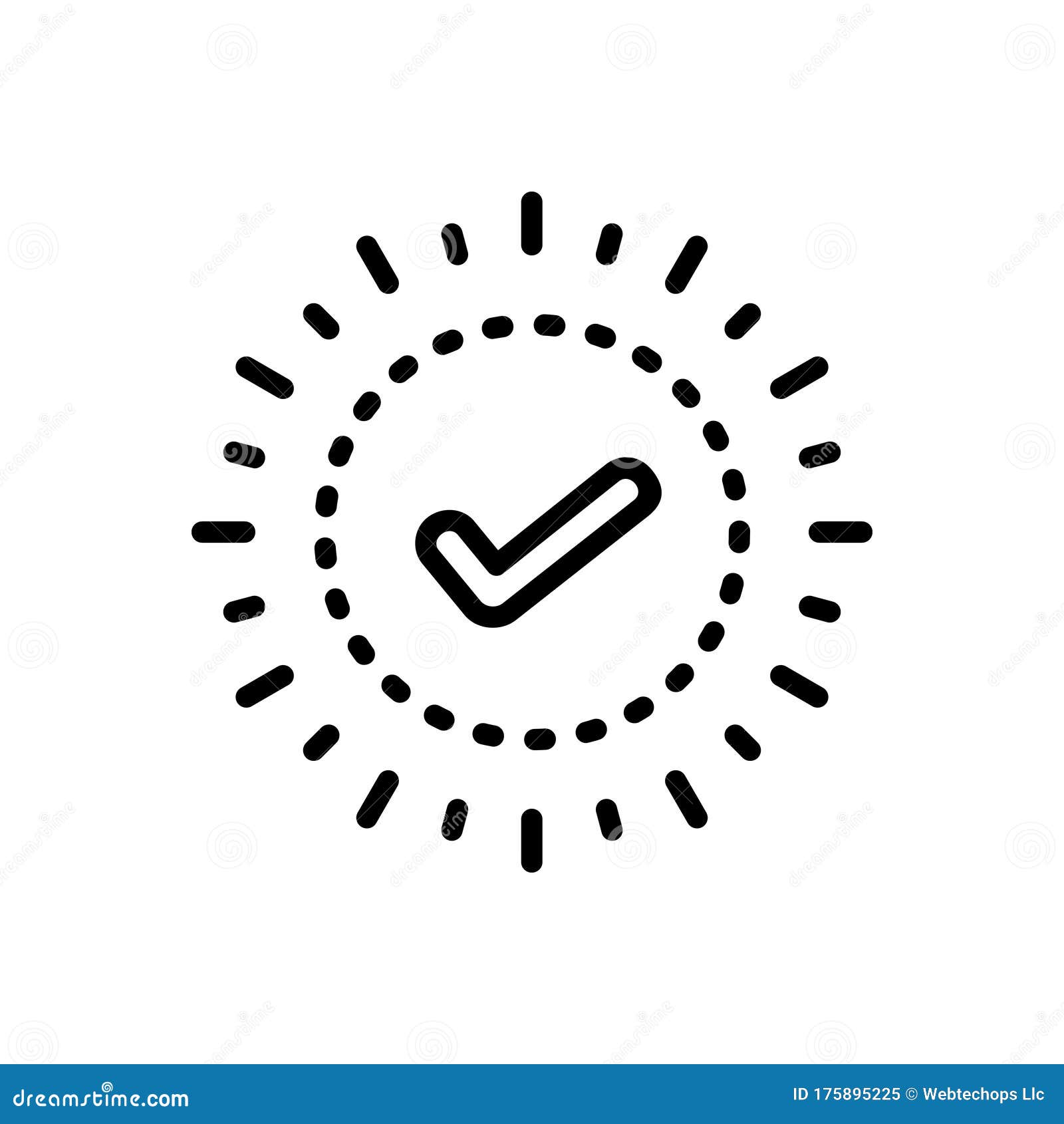 Black Line Icon for Check, True and Checklist Stock Vector ...