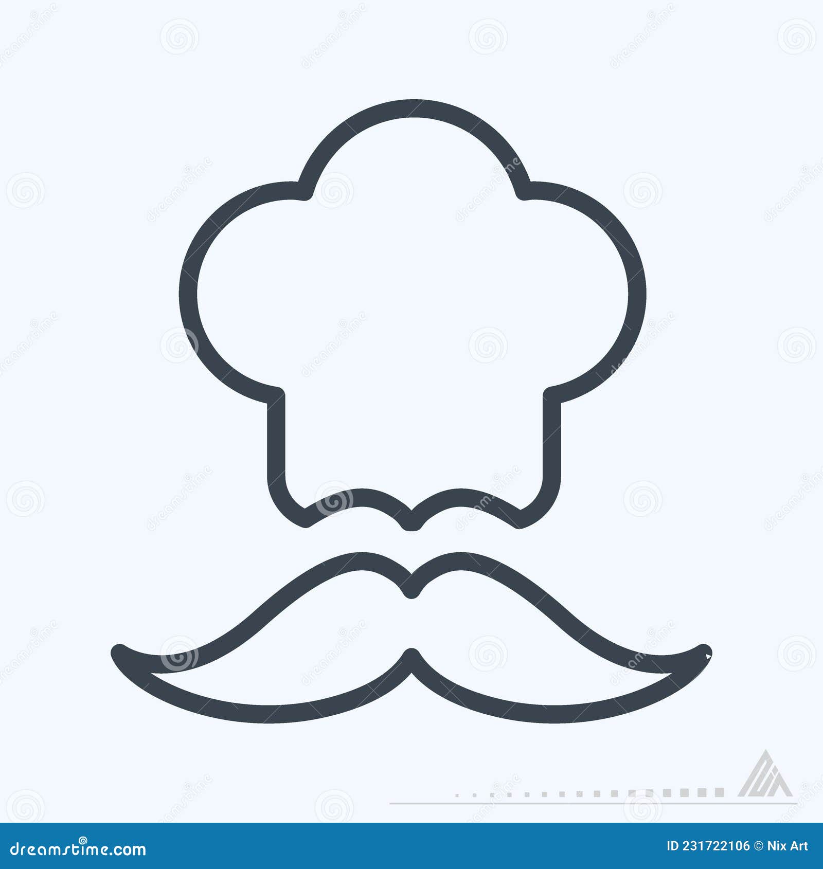 Icon Chef - Line Style stock vector. Illustration of menu - 231722106
