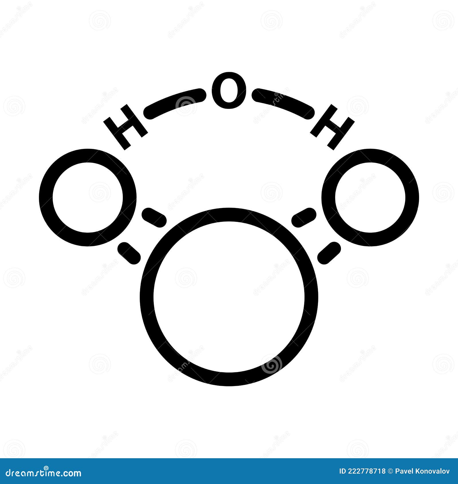 Icon of Chemical Molecule Water Stock Vector - Illustration of ...