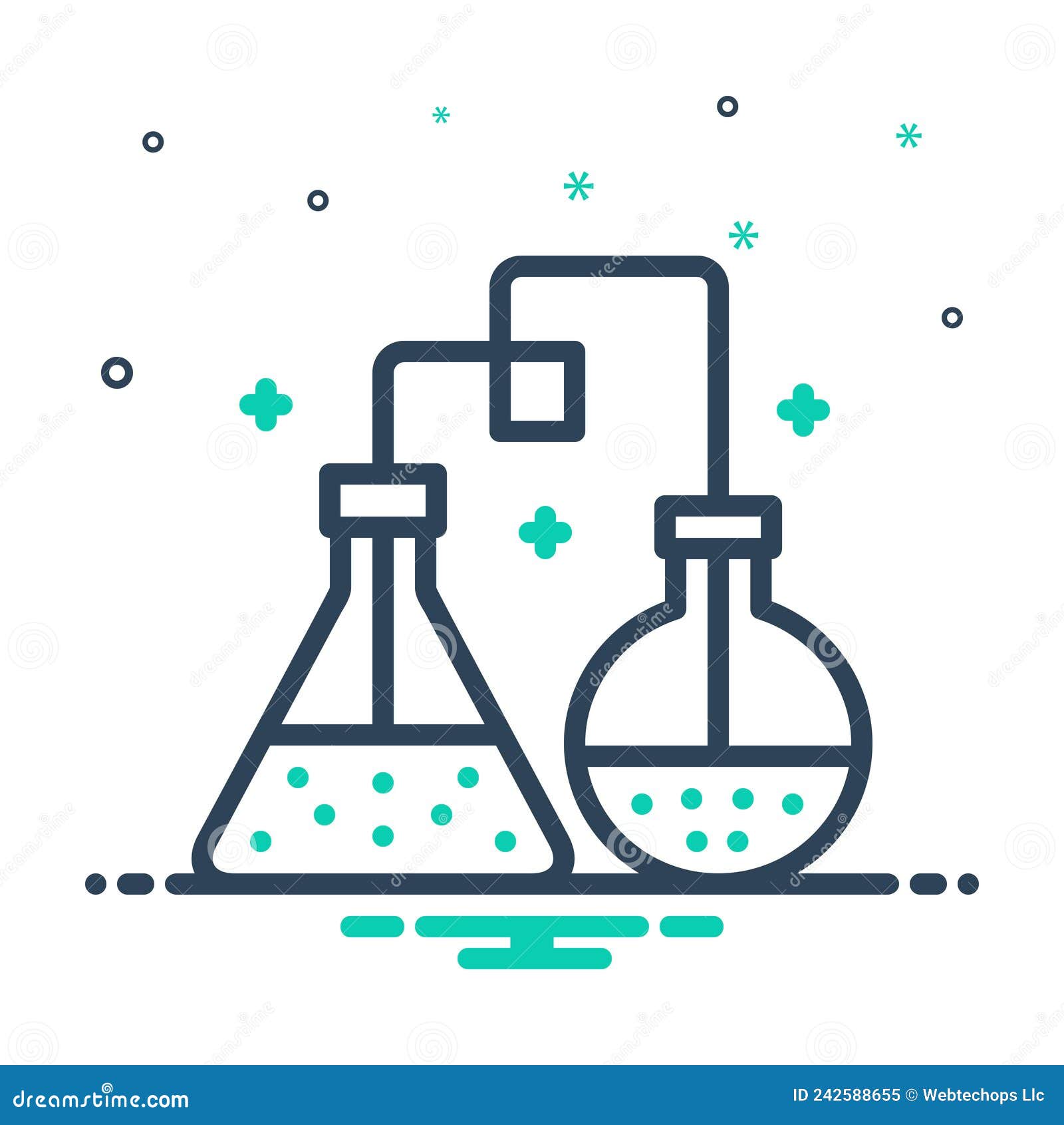 Mix Icon for Chemicals, Flask and Laboratory Stock Vector ...