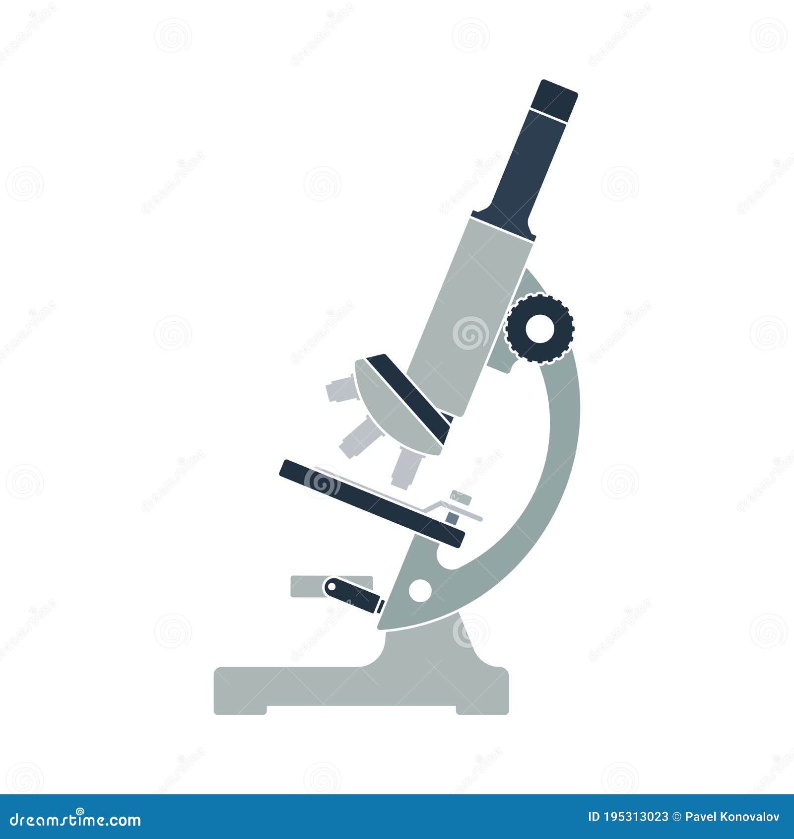 Icon of Chemistry Microscope Stock Vector - Illustration of emblem ...