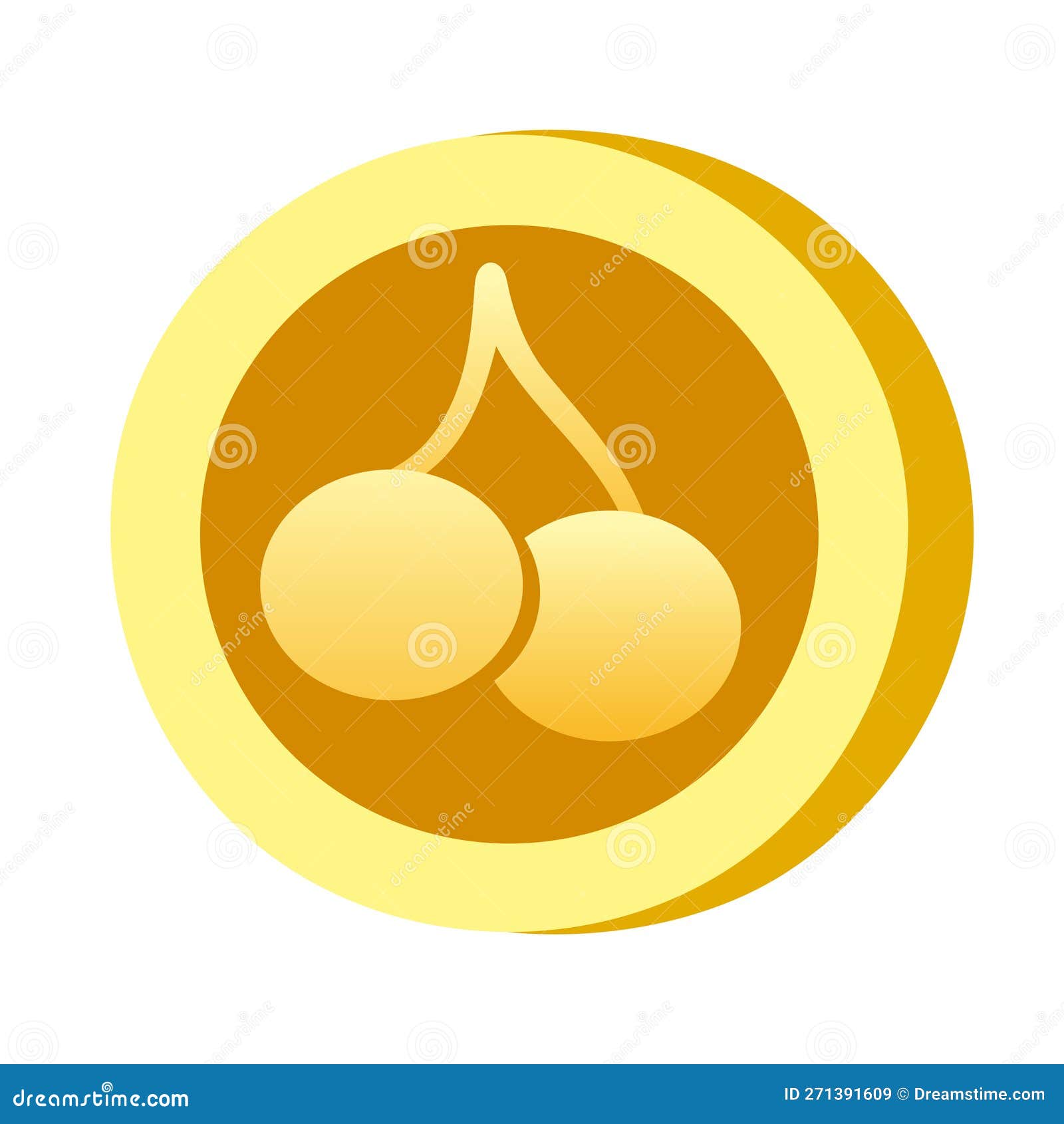 Icon Cherry Twins Shape. Gambling Symbol, Object Stock Vector ...