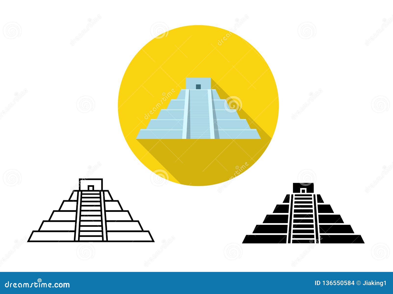 Icon Of Chichen Itza In Vector Art | CartoonDealer.com #136550584