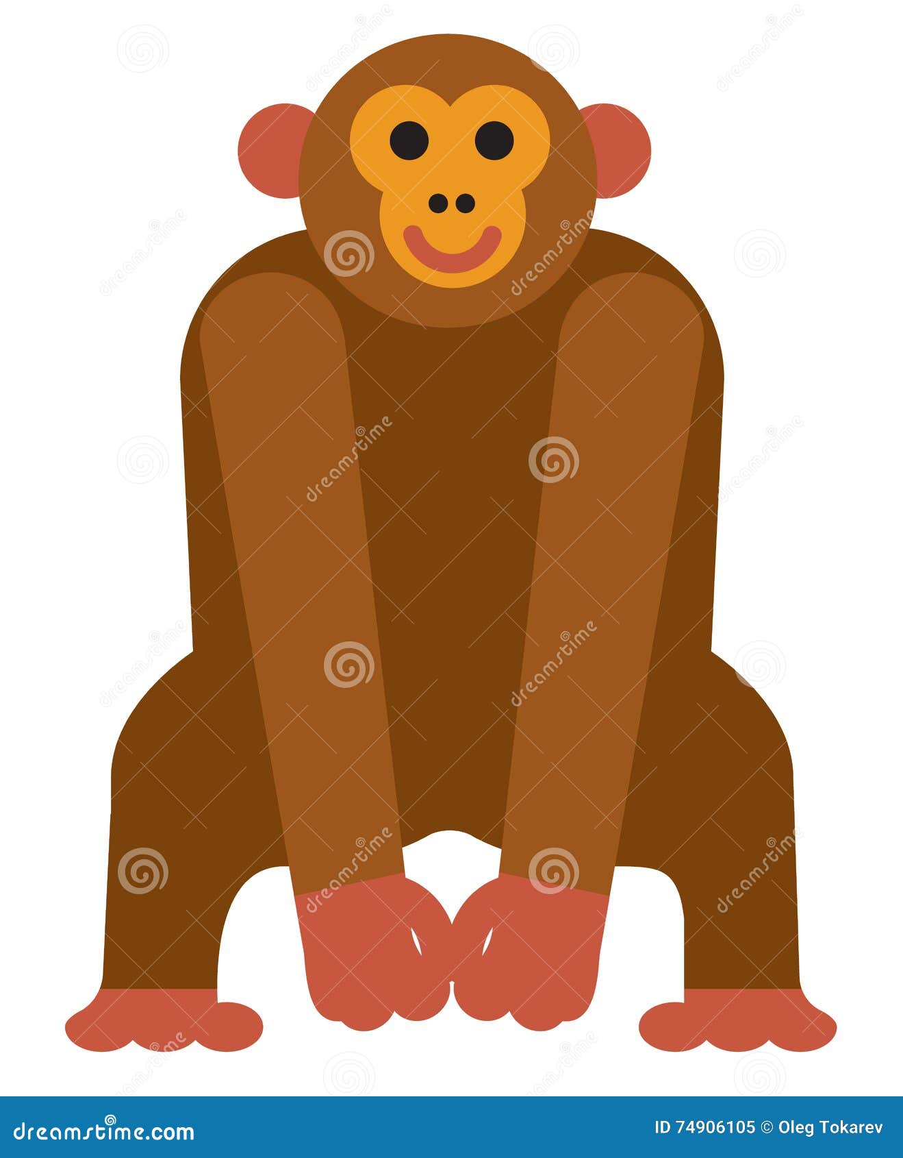 Icon chimpanzee monkey stock illustration. Illustration of primate ...