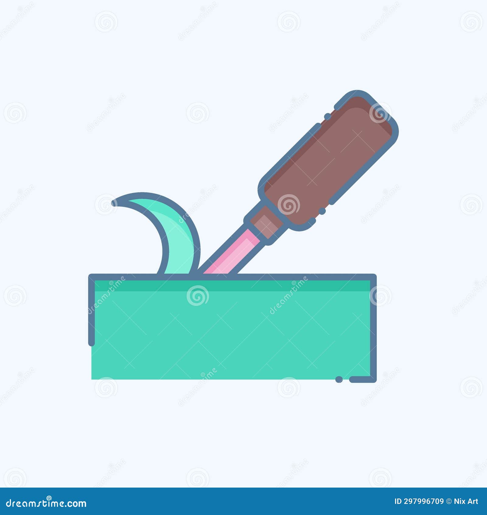 Icon Chisel. Related To Carpentry Symbol. Doodle Style. Simple Design ...