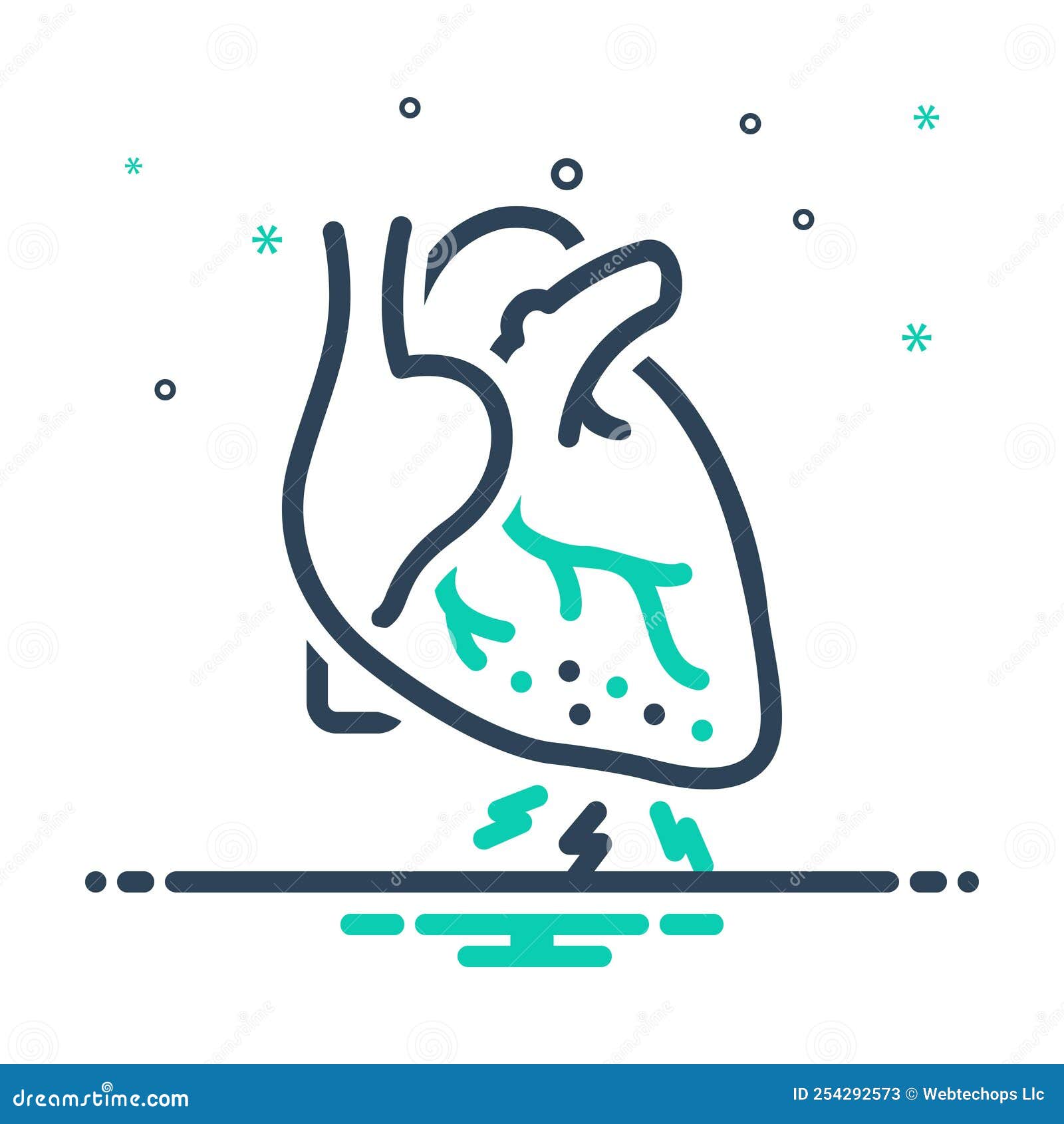 Mix Icon for Cholesterol, Human and Heart Stock Illustration ...