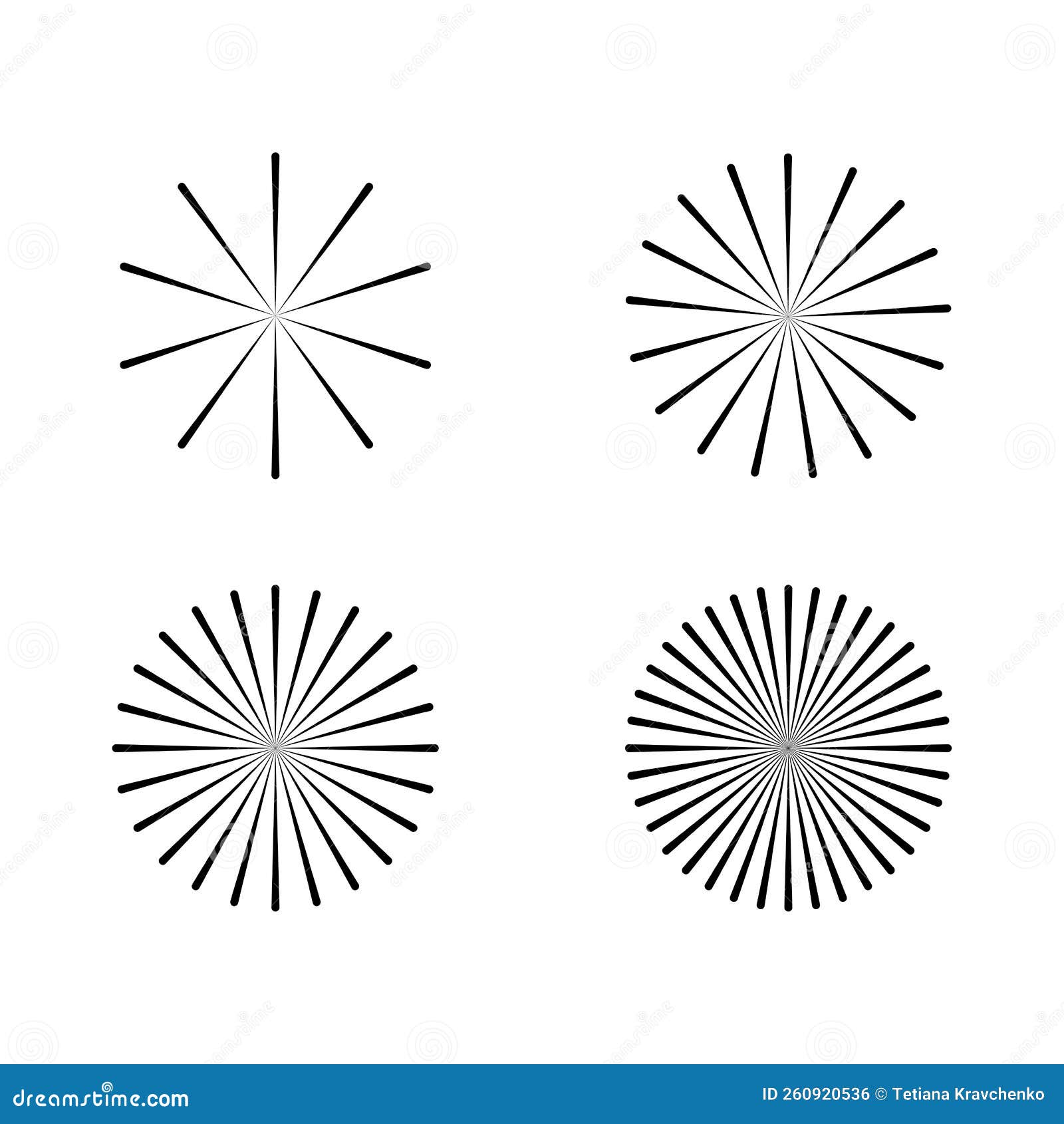 Icon with Circles Rays Icons. Optical Pattern. Round Shape. Vector ...