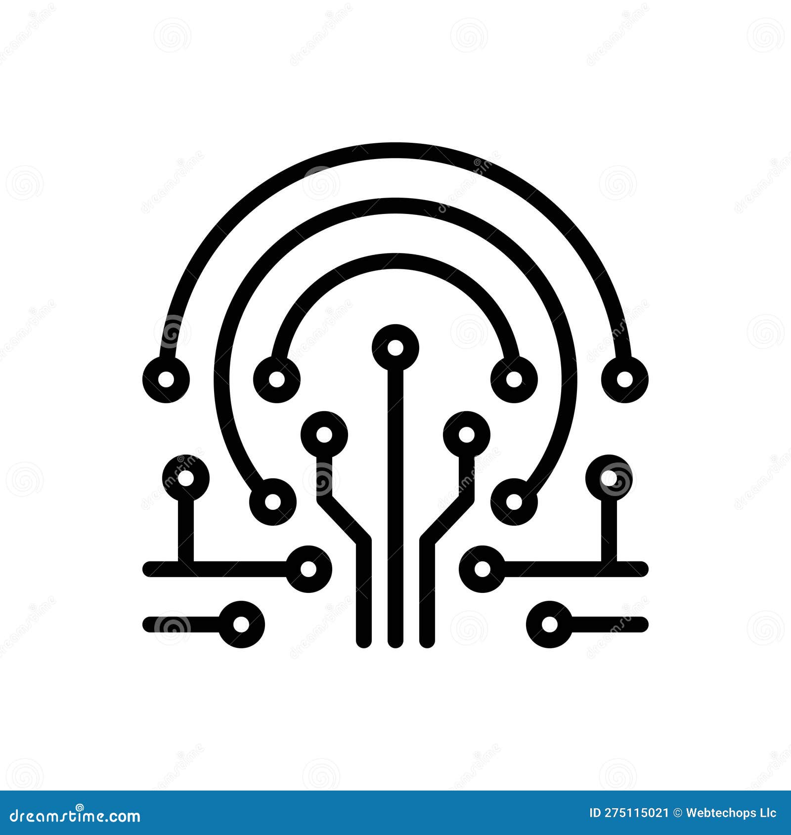 Black Line Icon for Circuit, Circuit Board and Electronics Stock Vector ...