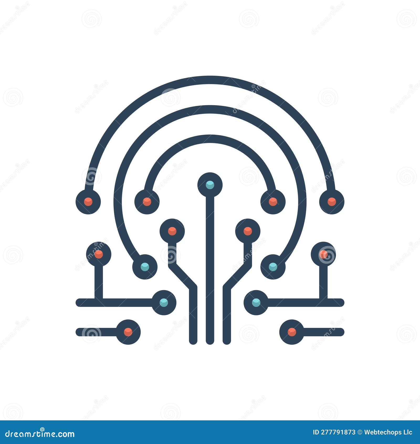 Color Illustration Icon for Circuit, Circuit Board and Network Stock ...