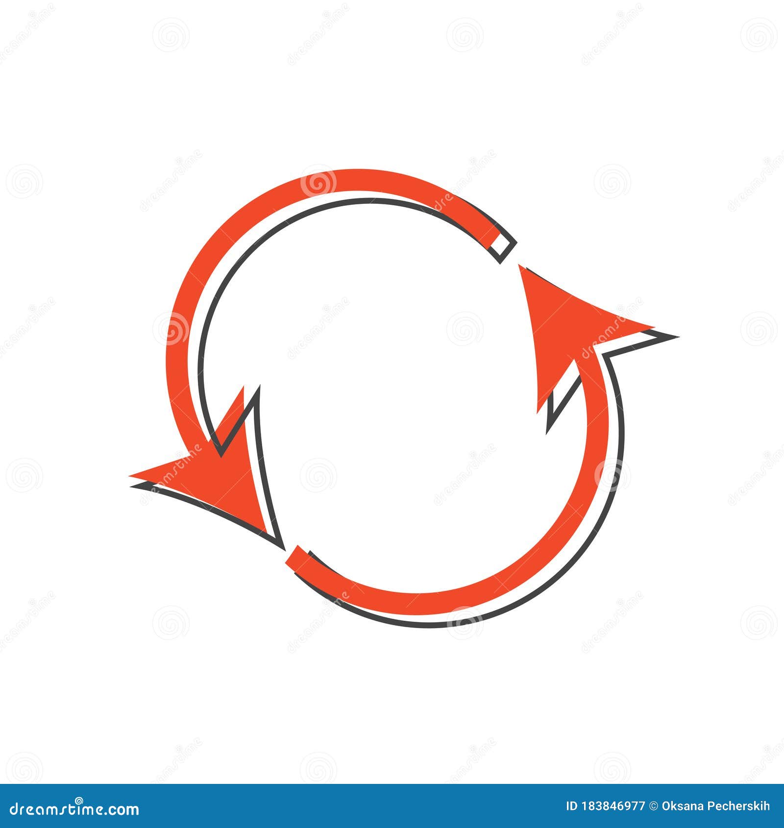 Icon Circulating. Reset Button, Reload on Cartoon Style Stock Vector ...