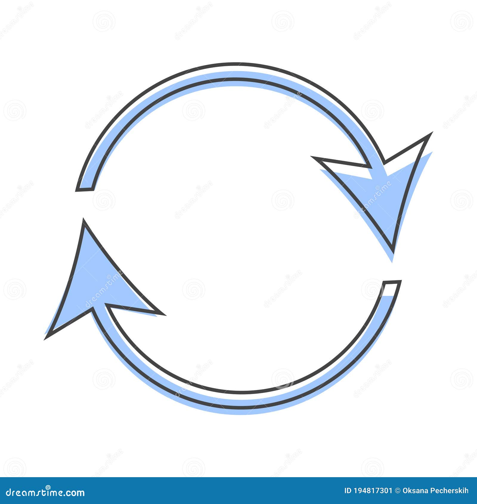 Icon Circulating. Reset Button, Reload Icon Cartoon Style on White ...