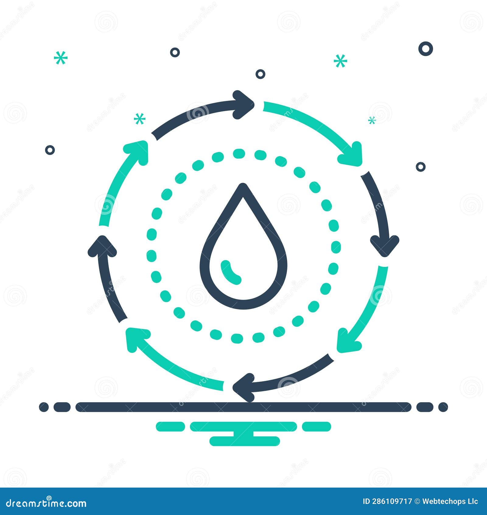Mix Icon for Circulation, Diffusion and Blood Stock Illustration ...
