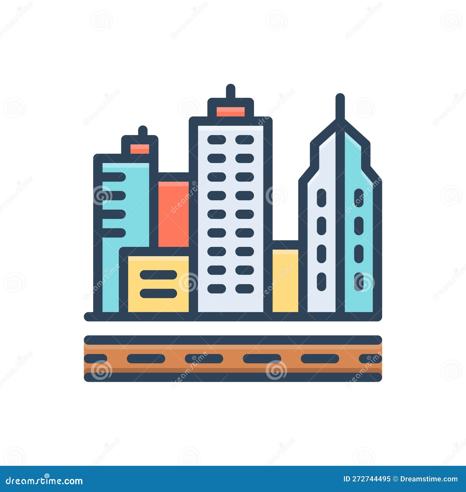 Color Illustration Icon for Cities, Capital and Hometown Stock Vector ...